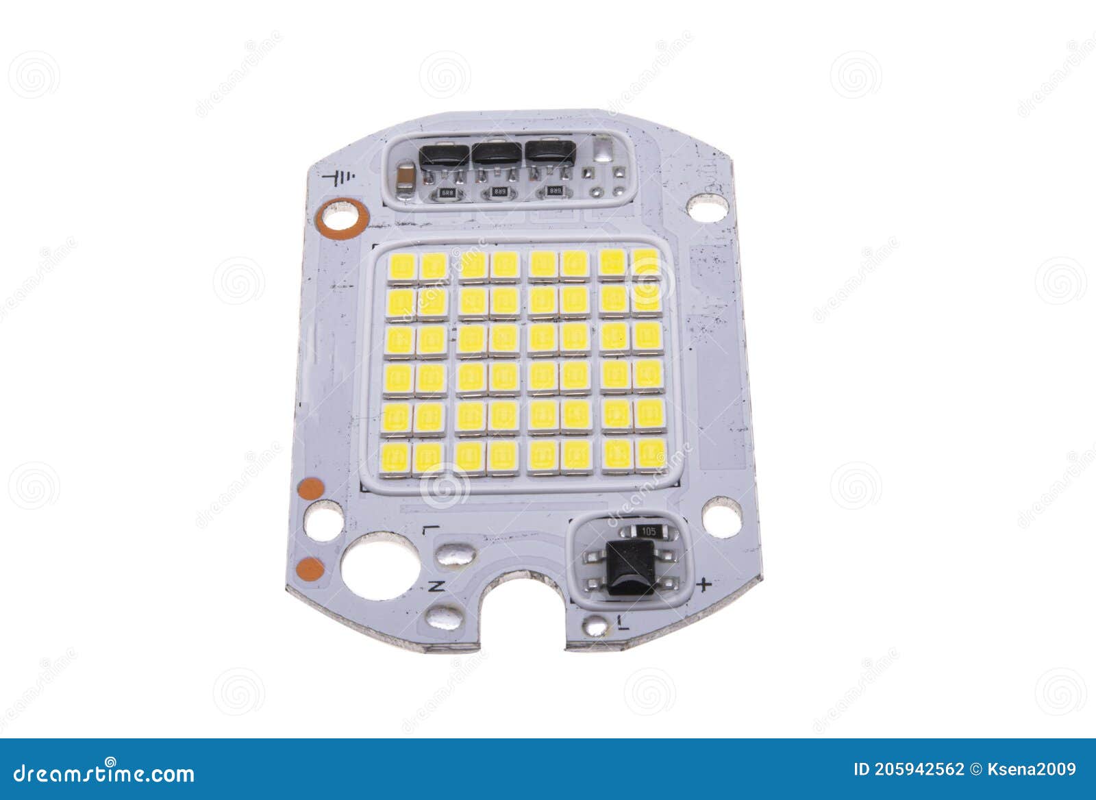 LED Chip isolated stock photo. Image of emitting, bright - 205942562