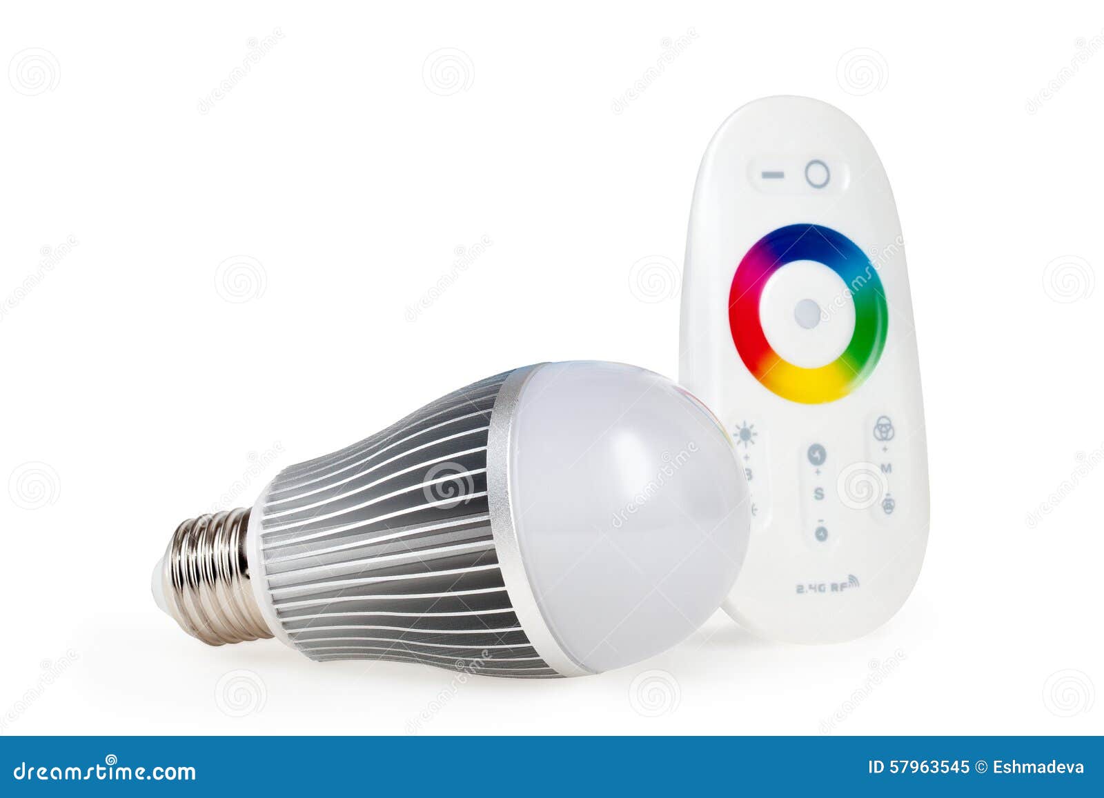 LED Colored Light with Remote Control Stock Image - Image of shiny ...