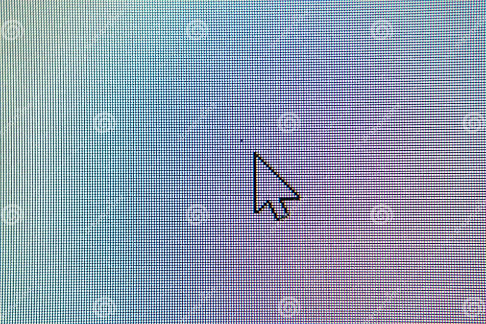 LED Computer Display with Dead Pixel in the Center Stock Photo - Image ...