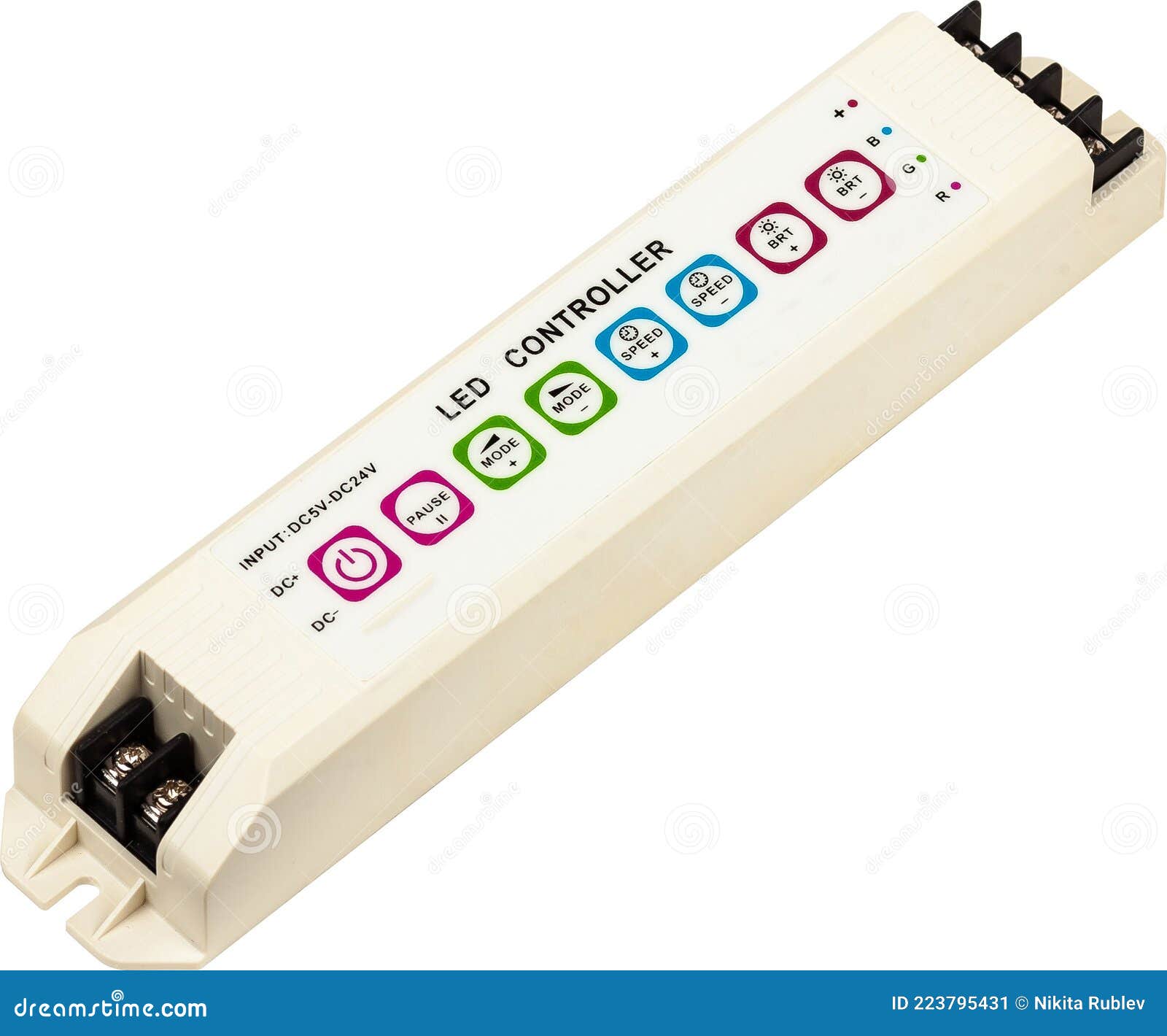 LED Controller Isolated on White Background Stock Image - Image of ...