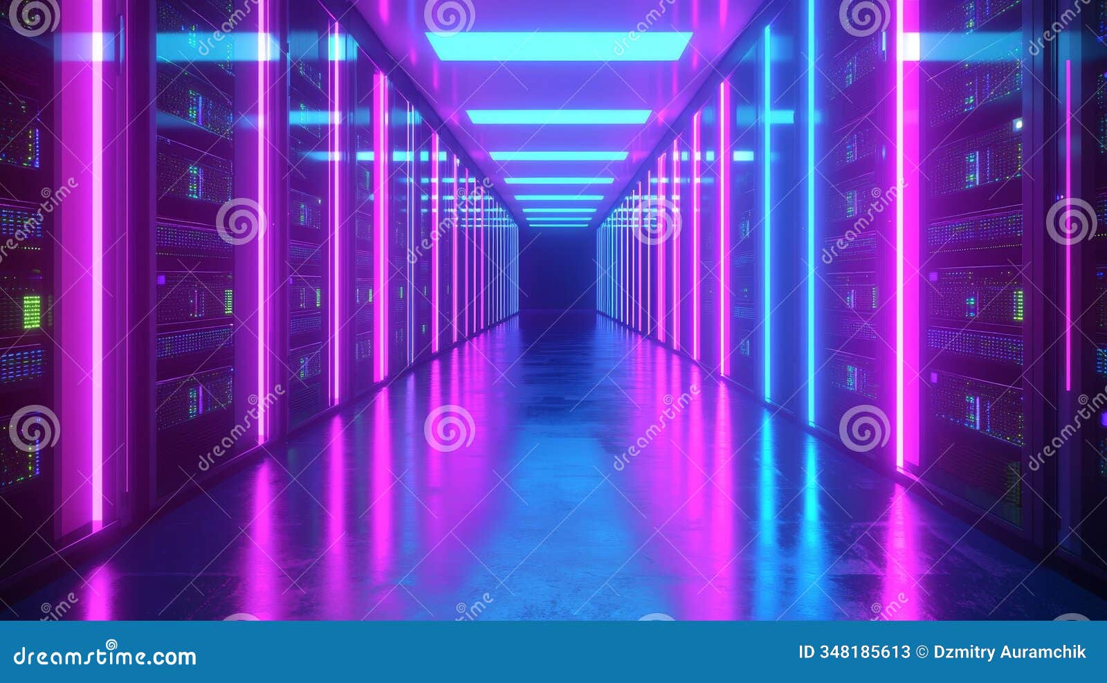 An LED Corridor Connecting Internet and Cloud Servers with a Futuristic ...