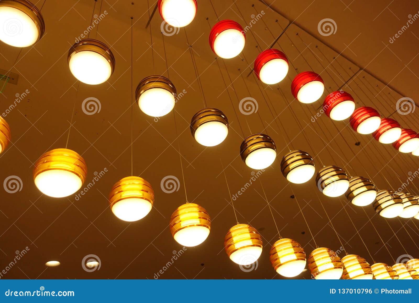 Led Crystal Ceiling Lighting Stock Photo - Image of bauhaus, bedroom ...