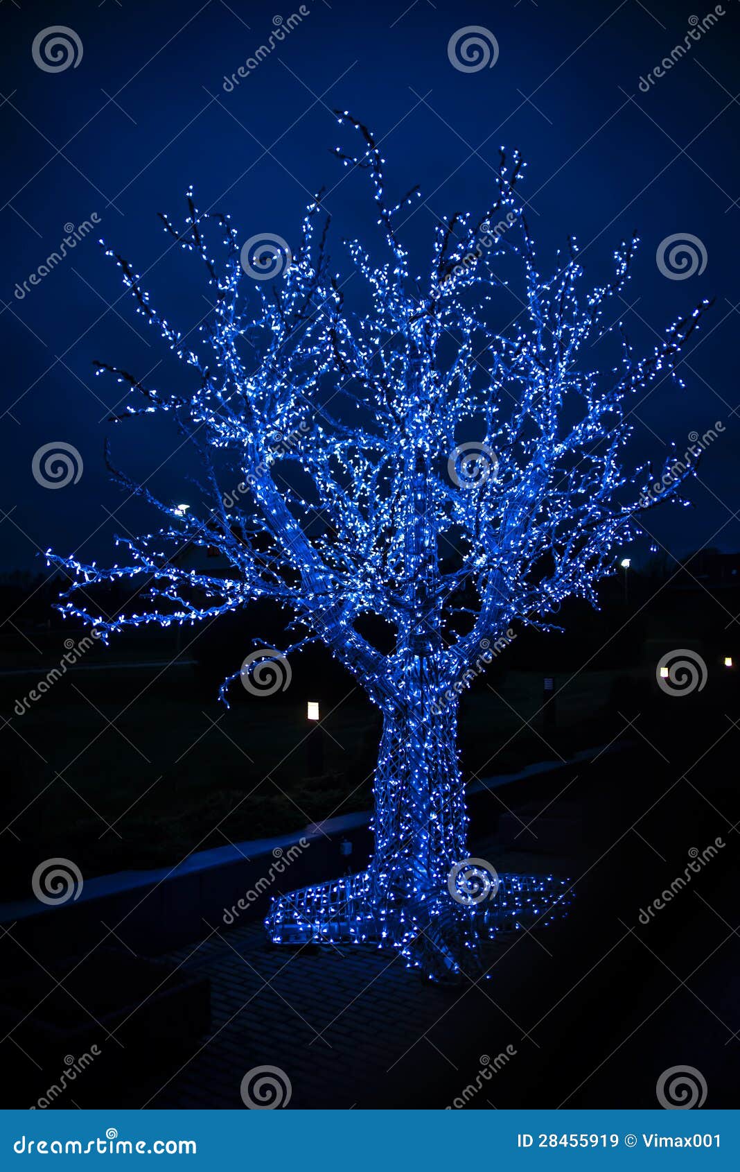 Led decorated tree stock image. Image of emitting, toila - 28455919