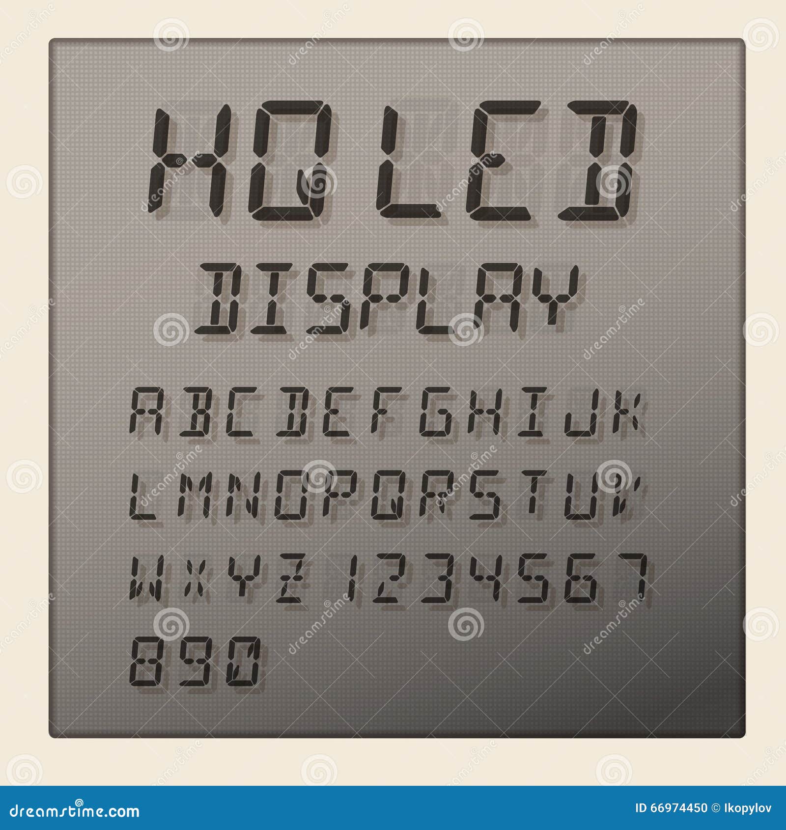 Led Digital Alphabet Numbers Display Stock Illustrations – 458 Led ...