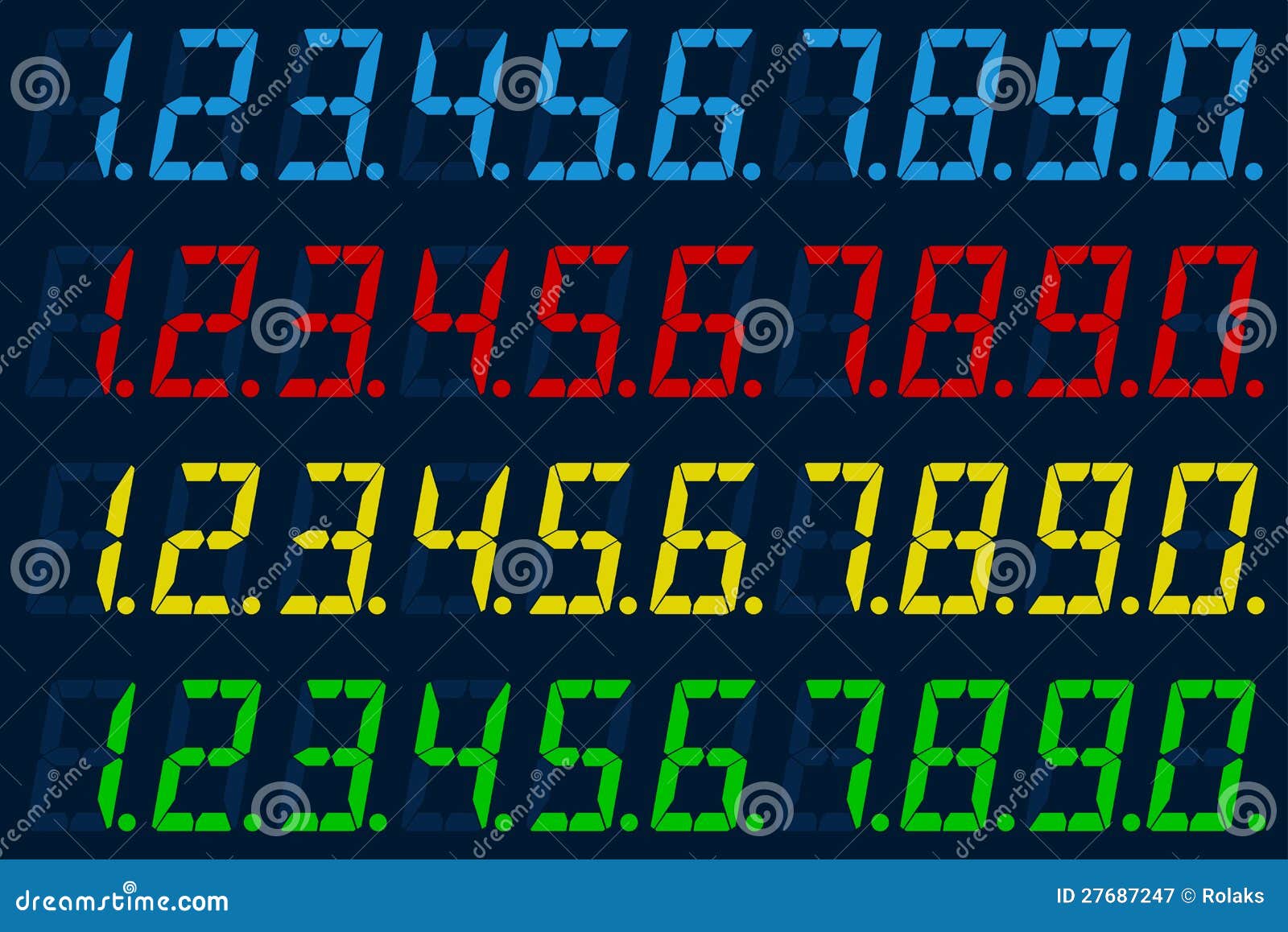 LED digits stock vector. Illustration of neon, modern - 27687247