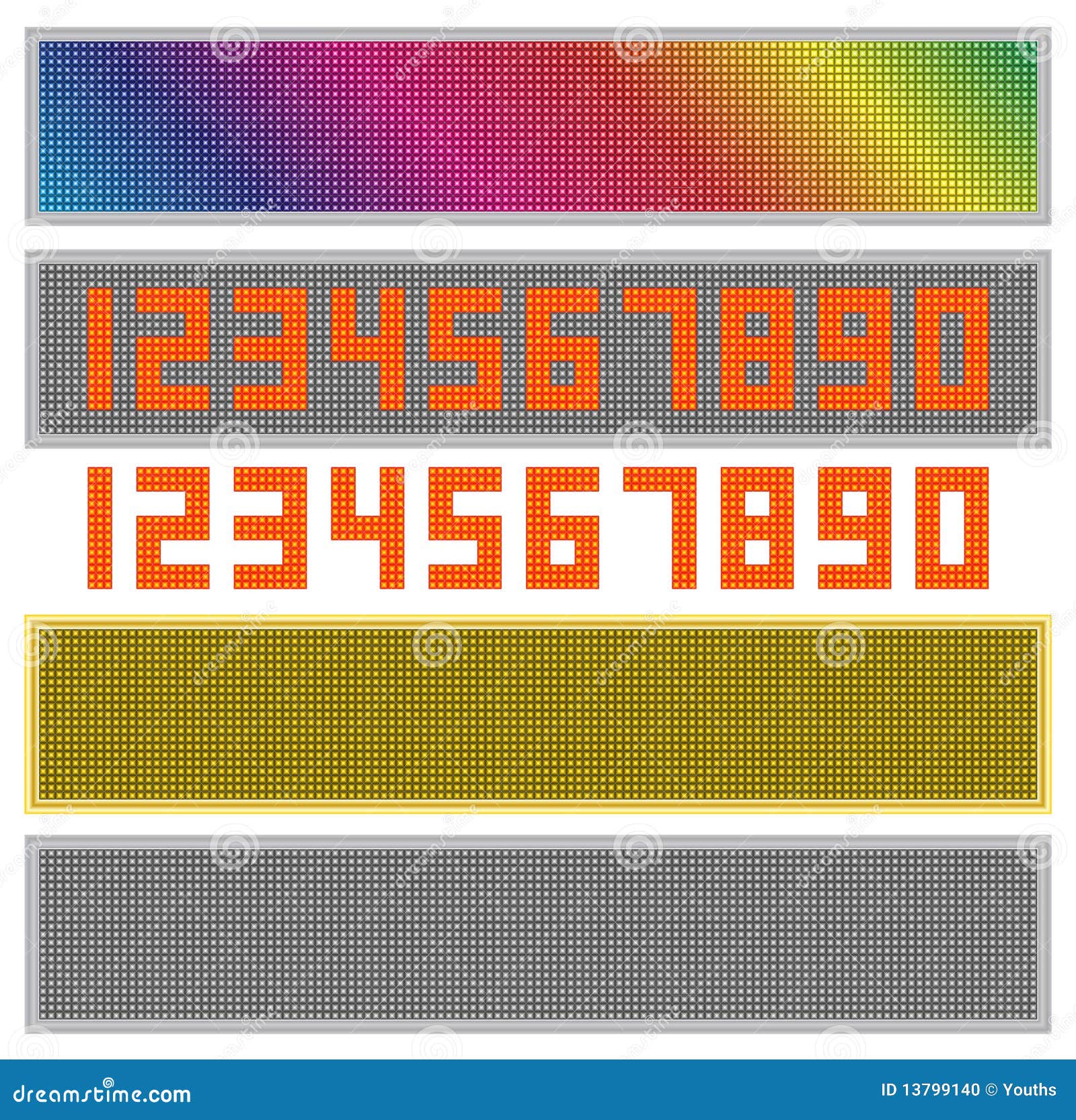 LED display stock vector. Illustration of drop, design - 13799140