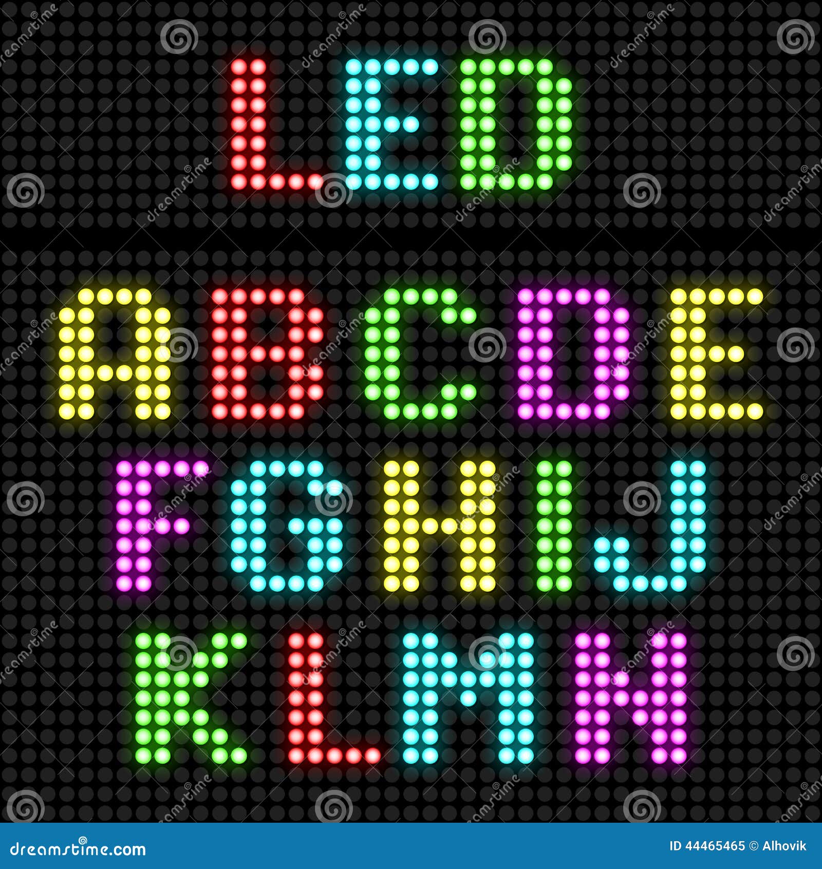 LED display alphabet stock vector. Illustration of creative - 44465465
