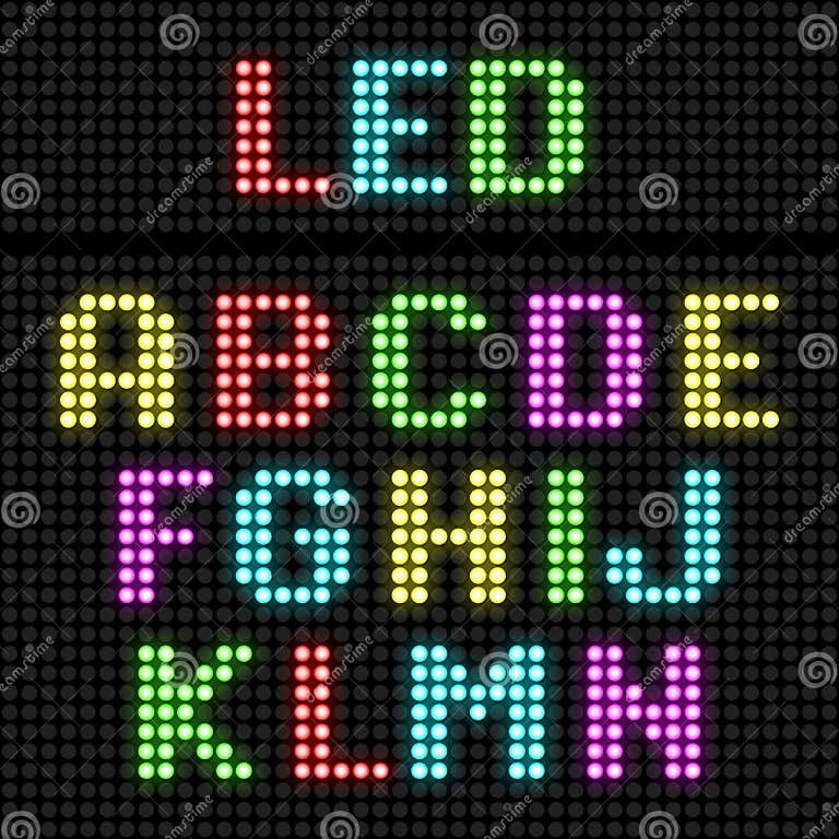 LED display alphabet stock vector. Illustration of creative - 44465465