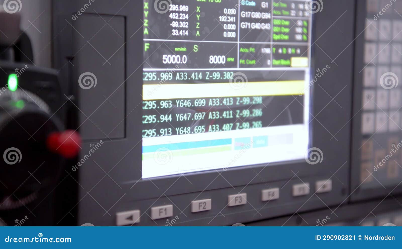 LED Display of Automated Machine Tool Control Panel Stock Video - Video ...
