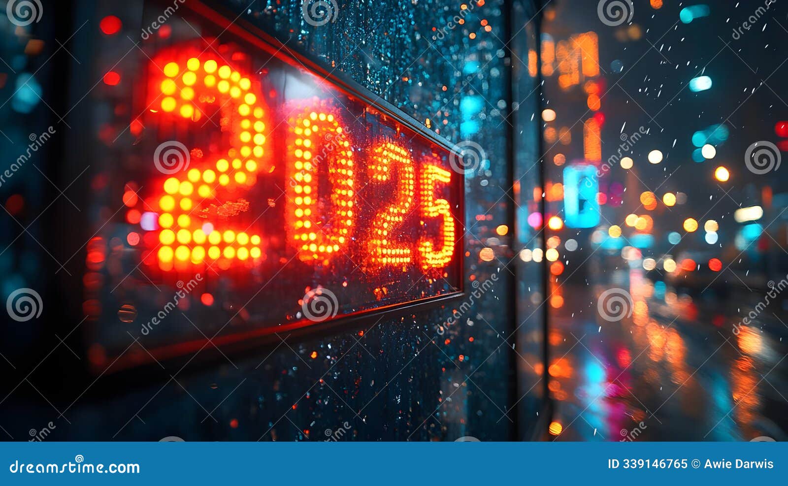 LED Display Nighttime City Lights Abstract Background Stock ...