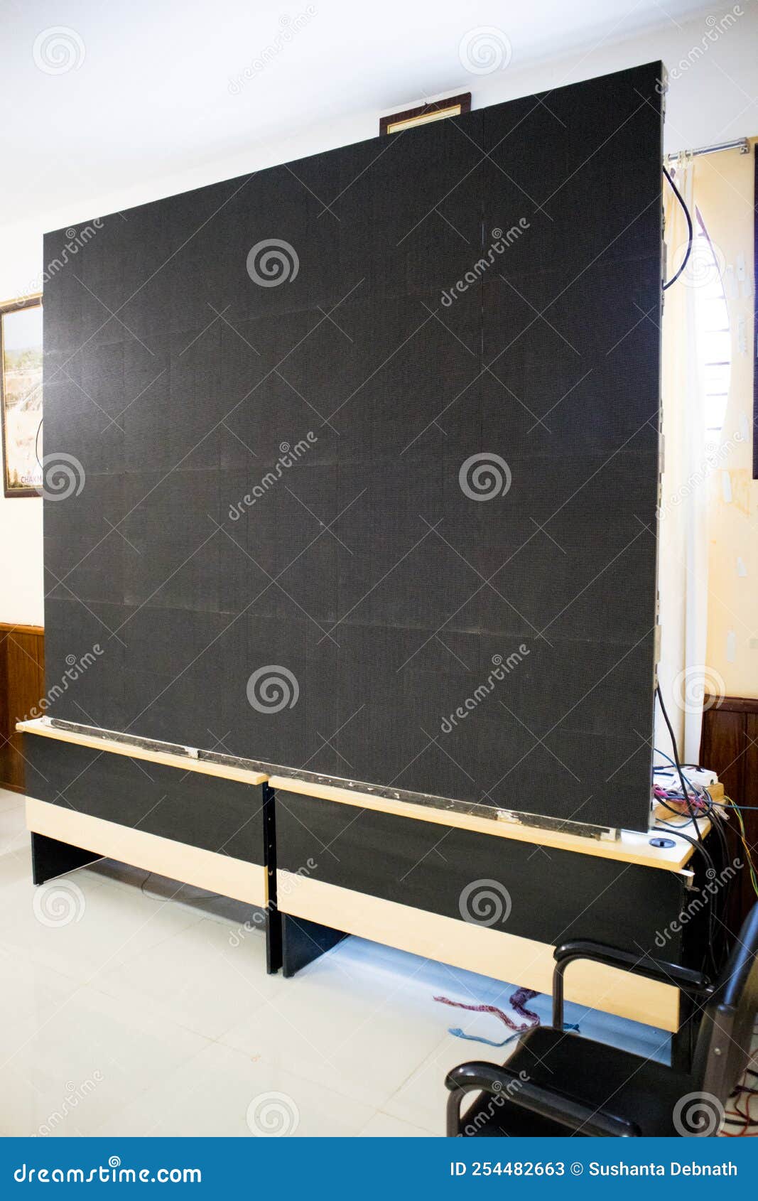 LED display set prepared stock image. Image of illumination - 254482663