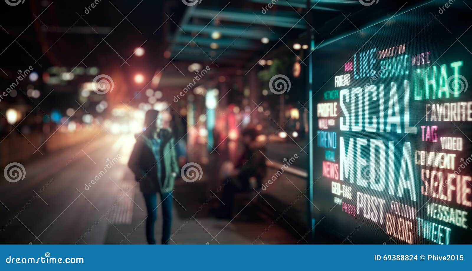 LED Display stock photo. Image of networks, night, digital - 69388824