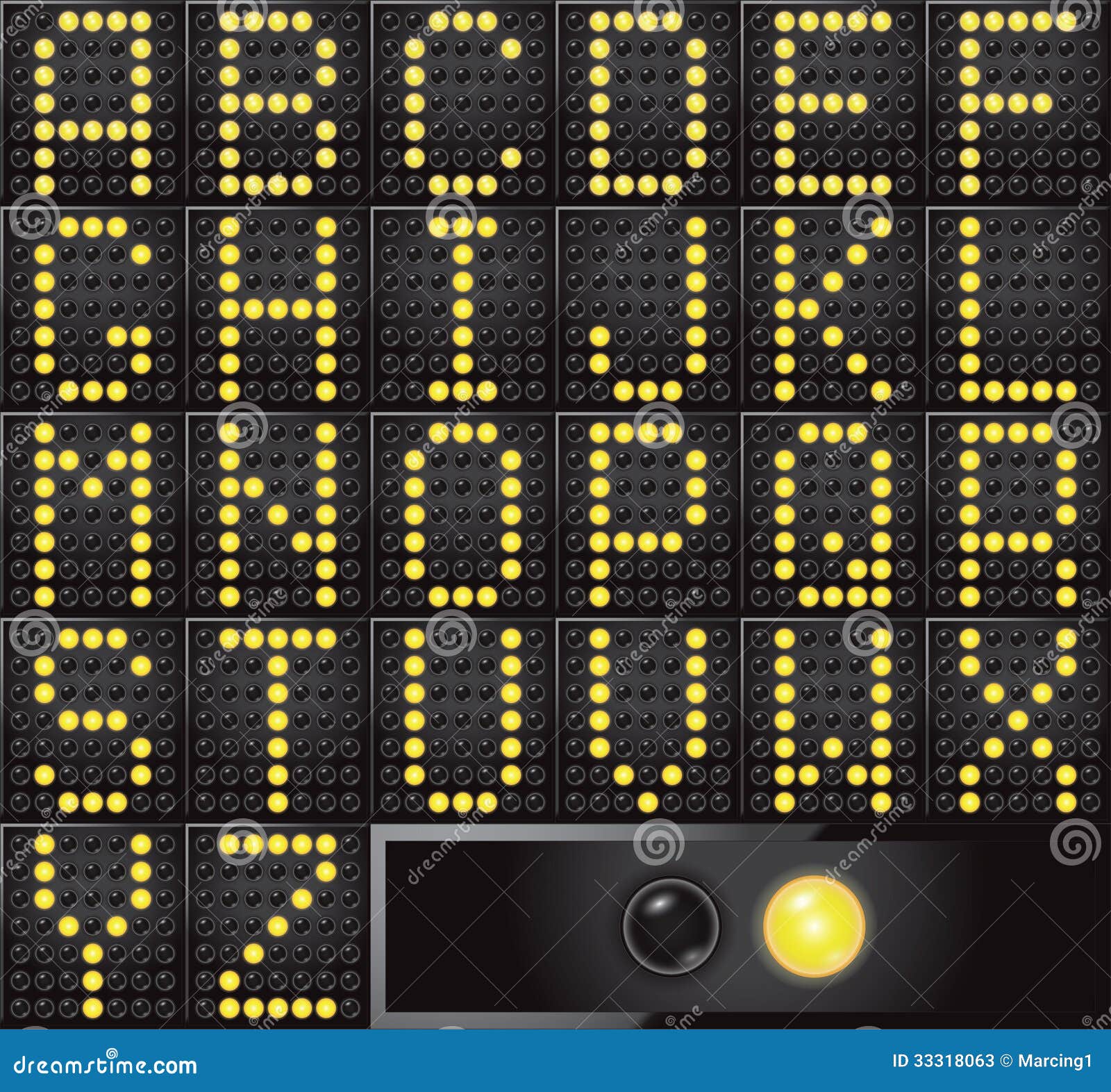 Led dot display letters stock illustration. Illustration of display ...