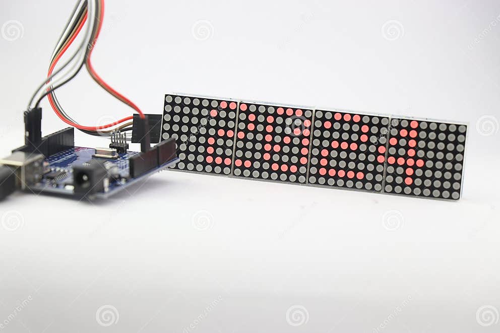 LED Dot Matrix Display Project with 2024 Being Displayed Made at Home ...