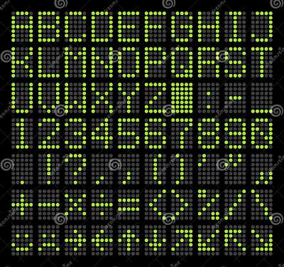 LED Dot Matrix Panel. Letters, Numbers, Punctuation Marks, Arithmetic ...
