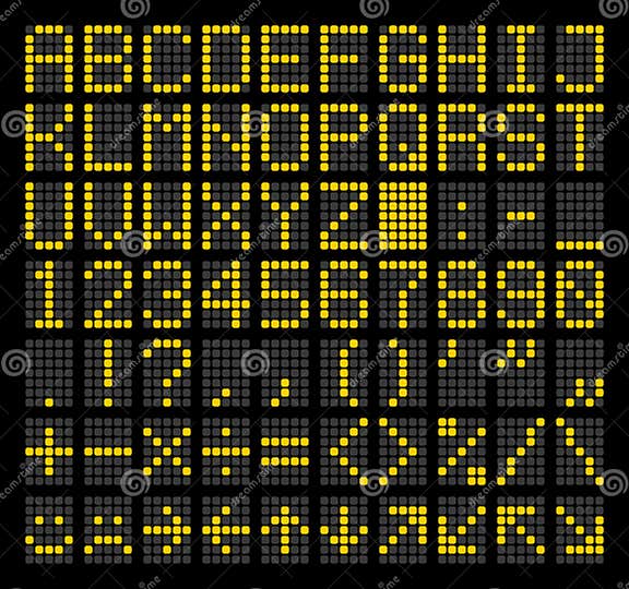 LED Dot Matrix Panel. Letters, Numbers, Punctuation Marks, Arithmetic ...
