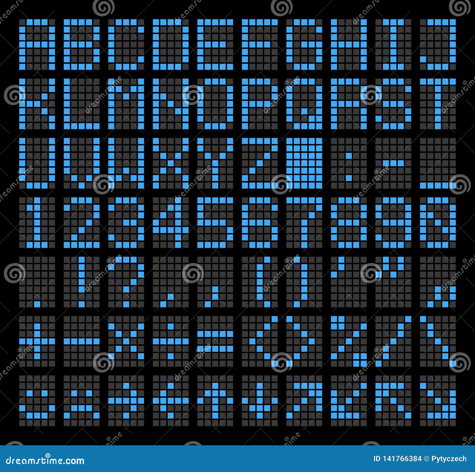 LED Dot Matrix Panel. Letters, Numbers, Punctuation Marks, Arithmetic ...