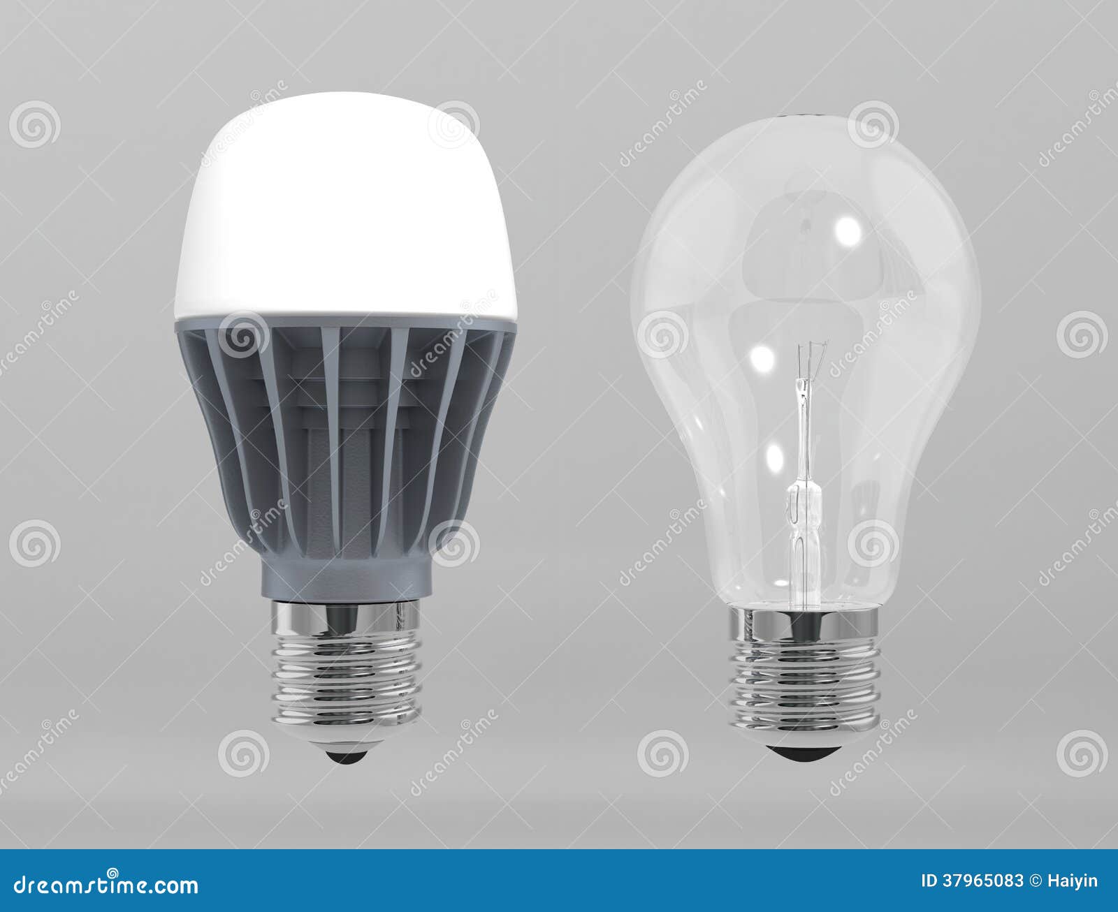 LED and Filaments Light Bulbs Stock Illustration - Illustration of ...