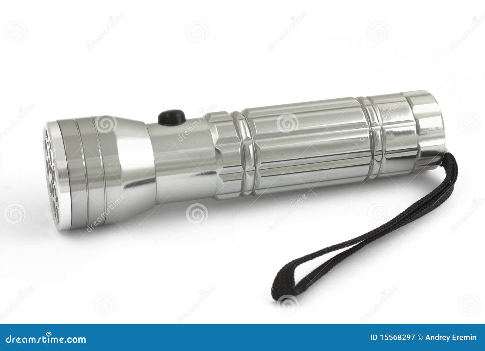 LED Flashlight Close Up on White Stock Image - Image of lamp, close ...