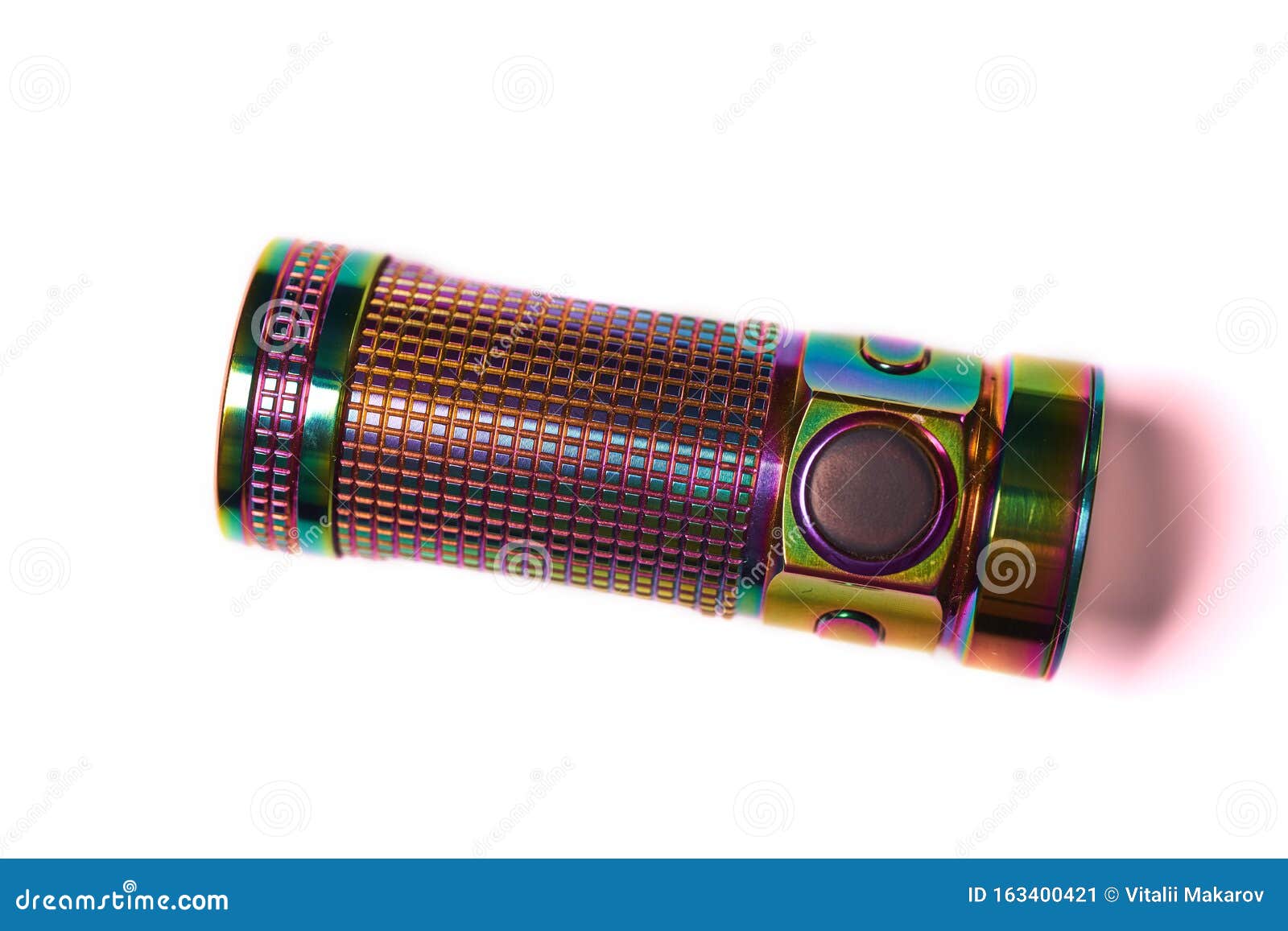 Led Flashlight with Color Case Isolated on White Background Stock Image ...