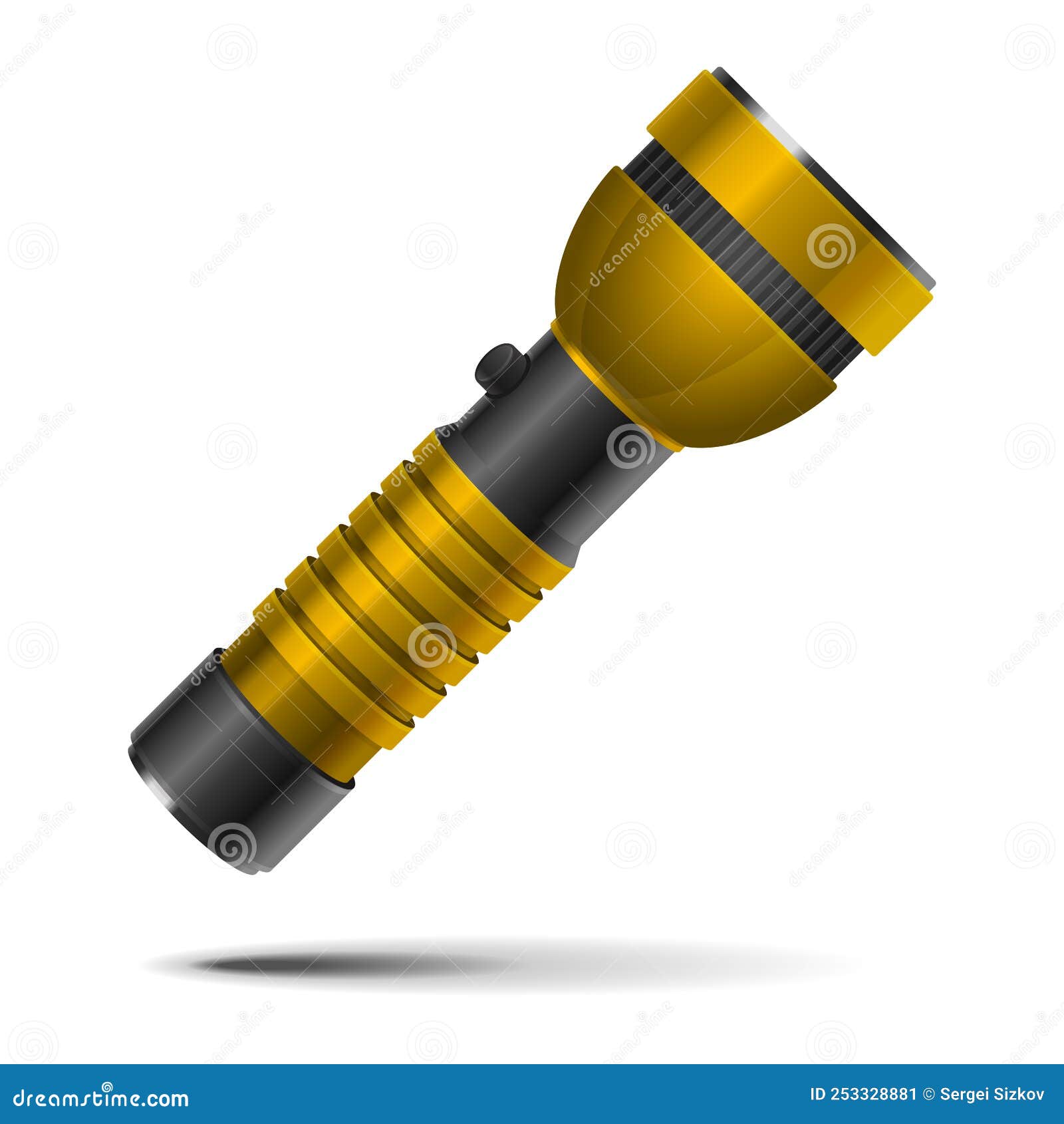 Led Flashlight Icon on White Background. Vector Stock Vector ...