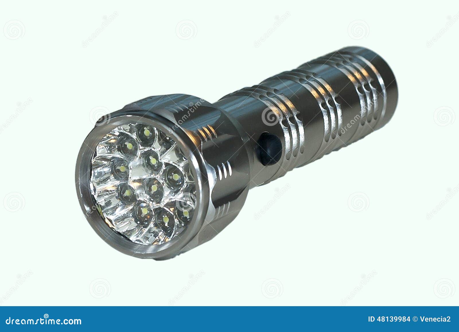 Led Flashlight Isolated on White Background Stock Photo - Image of ...
