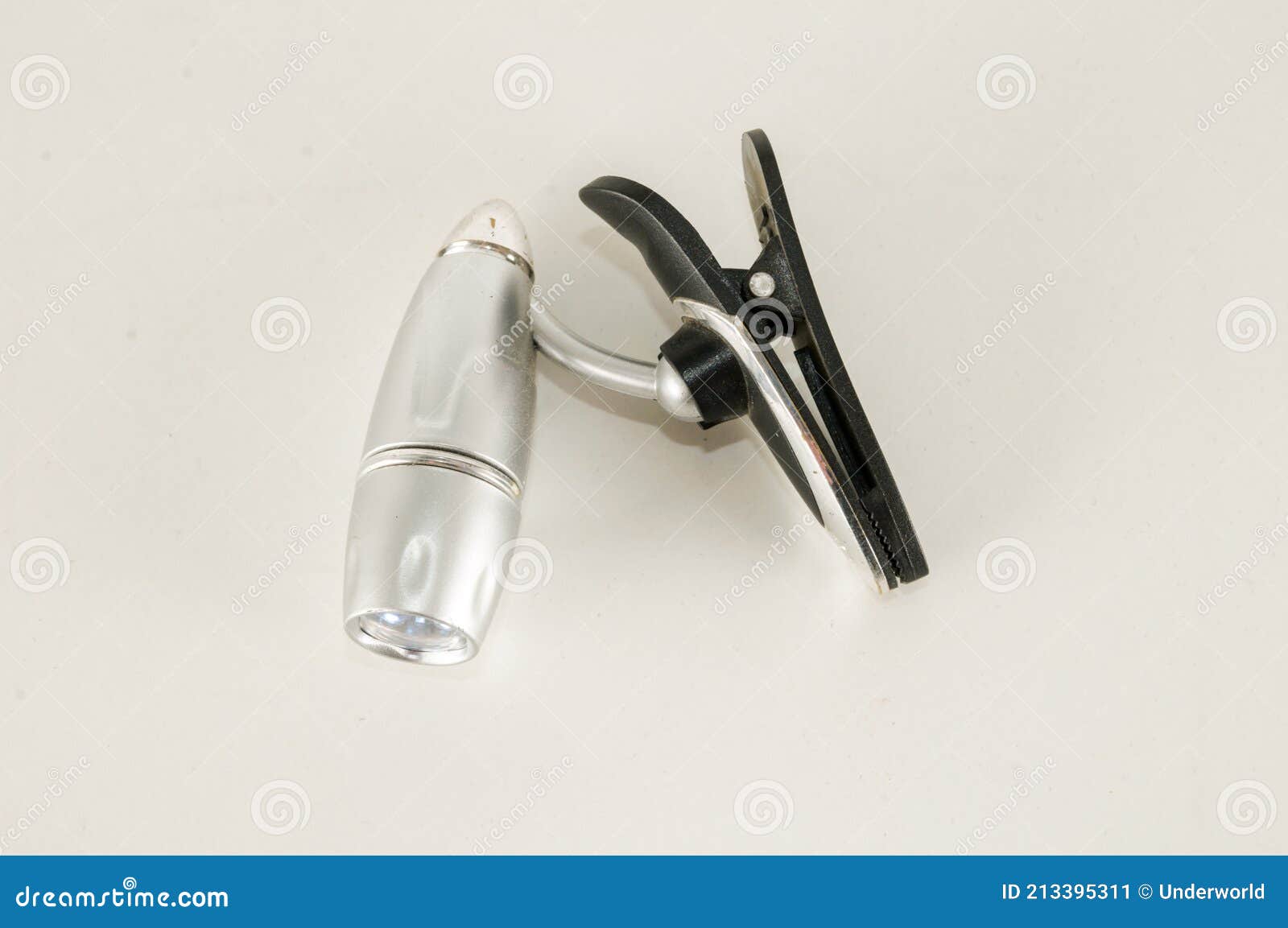 LED Flashlight with a Light Beam Stock Image - Image of illumination ...