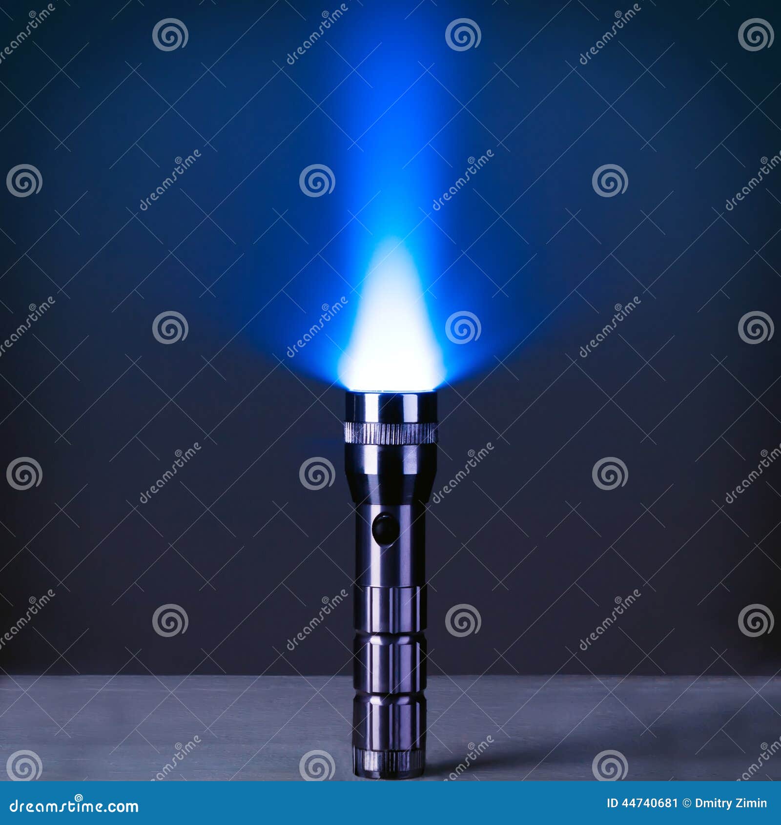 LED Flashlight with a Light Beam Stock Image - Image of closeup ...