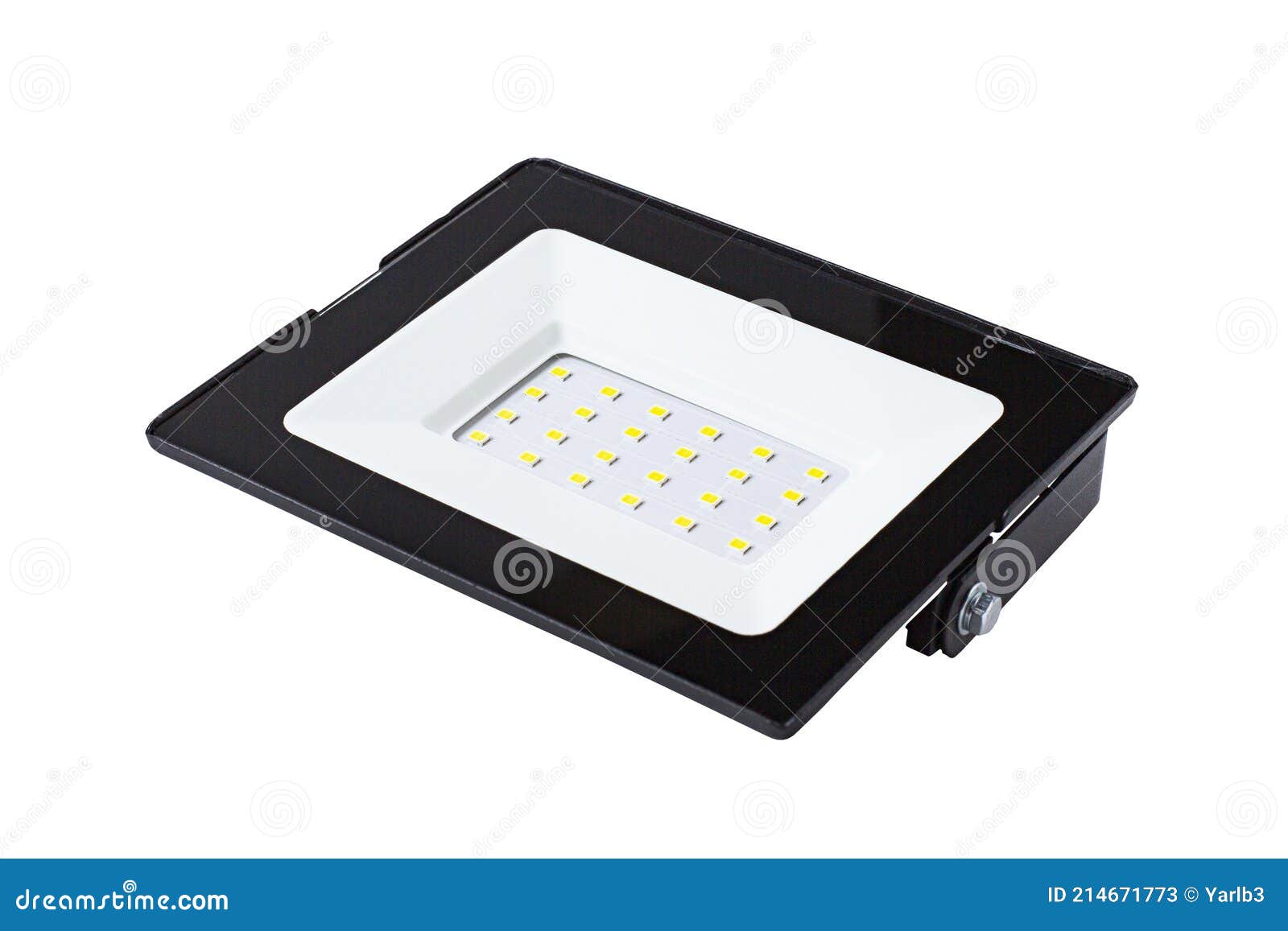 LED Flashlight or Spotlight Isolated on White, Close-up Stock Image ...