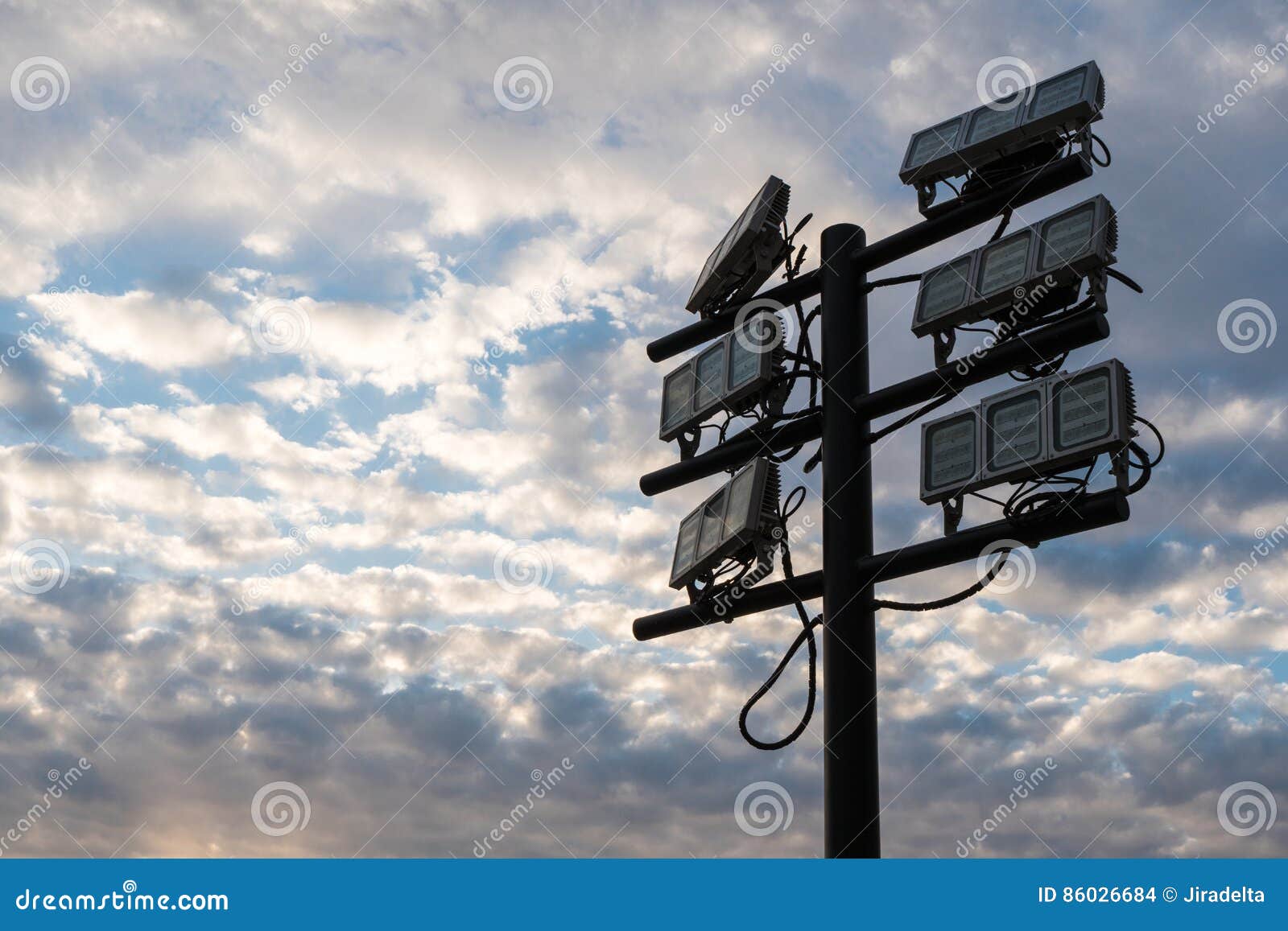 LED Flood light tower stock photo. Image of illuminated - 86026684