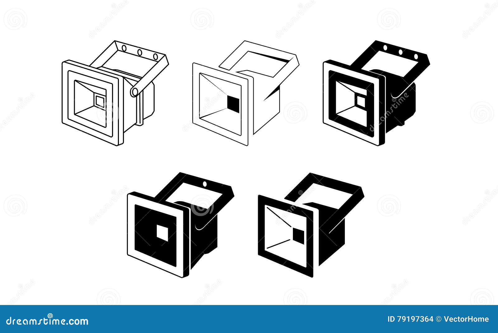 Led Floodlight Icon - Vector Illustration. Stock Vector - Illustration ...