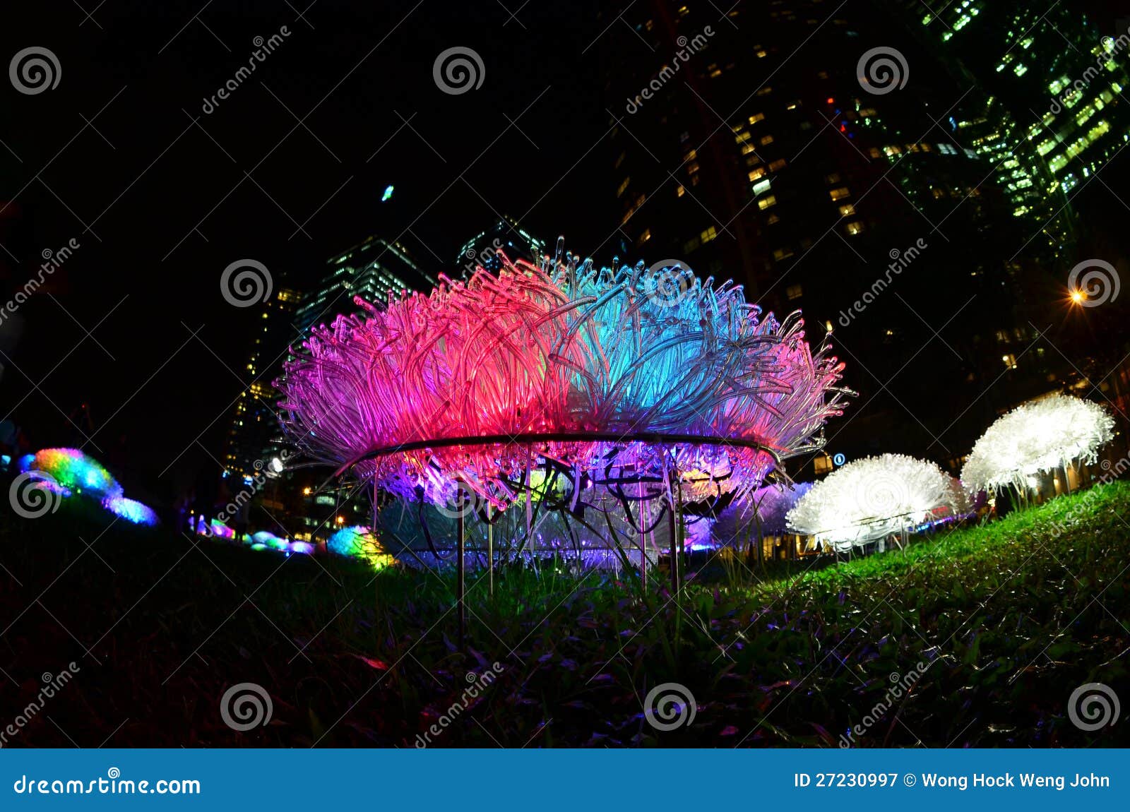 LED Flower Display on the Floor Stock Image - Image of grow, optic ...