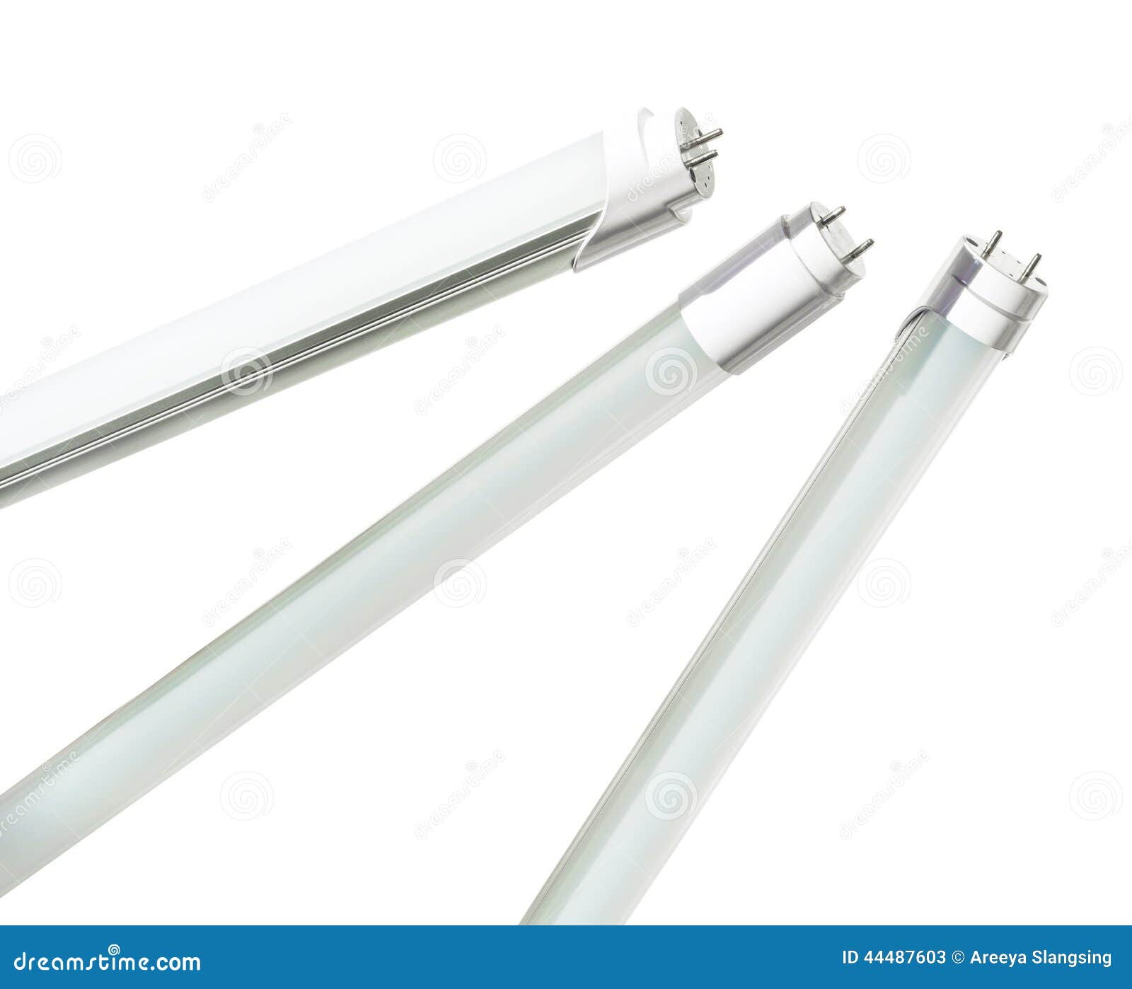 LED Fluorescence Tube on White Stock Image - Image of bulb ...