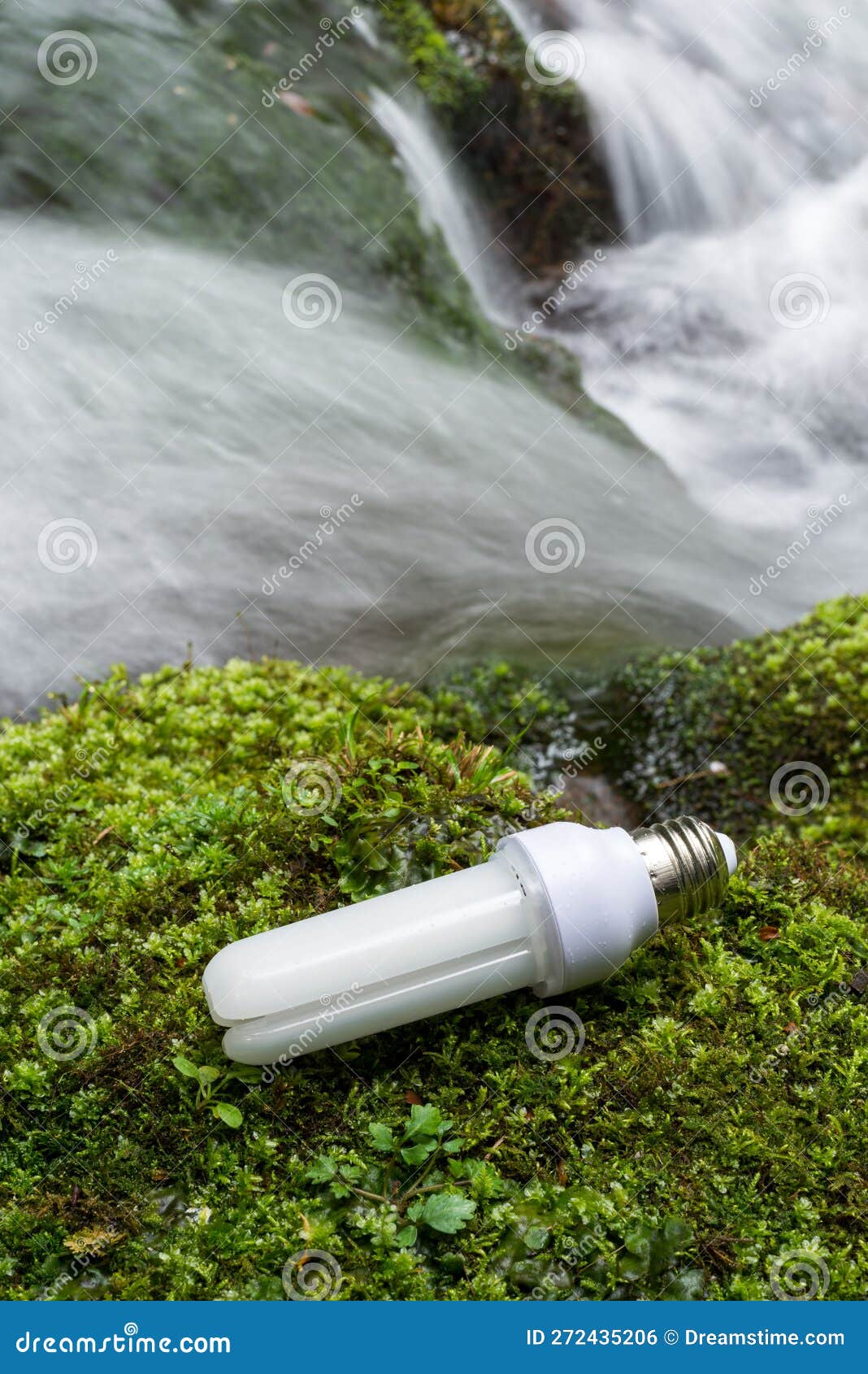 LED on a green moss stock photo. Image of ecology, appliance - 272435206