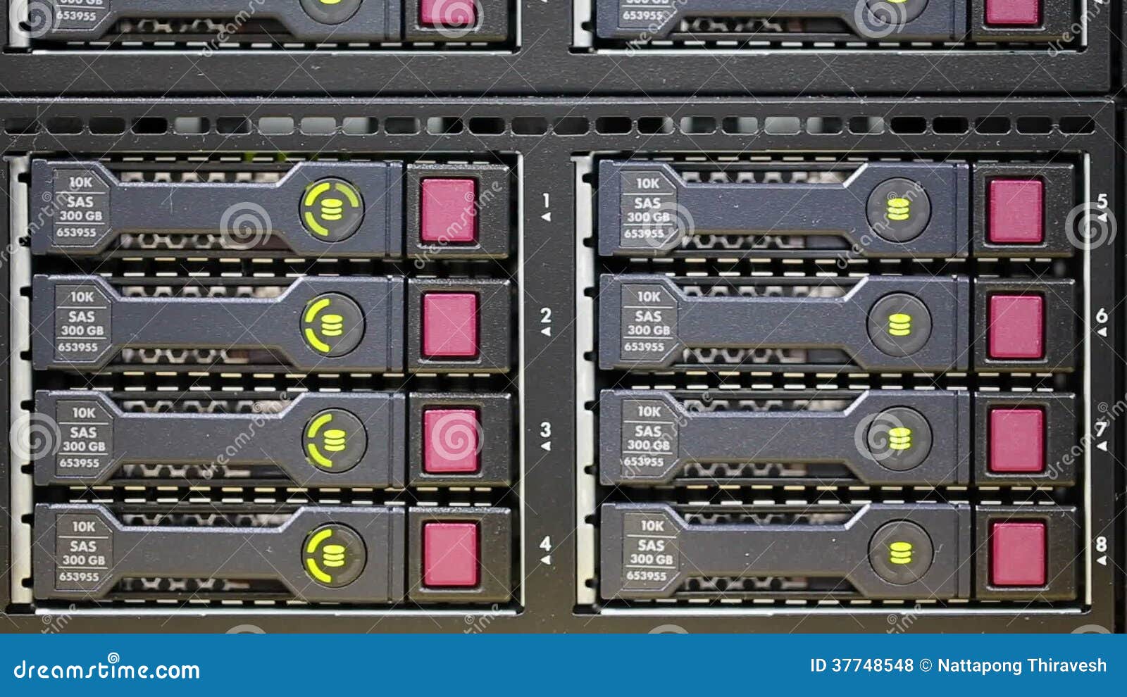 LED Hard Drive Array on Rack Server Stock Video - Video of rack, array ...