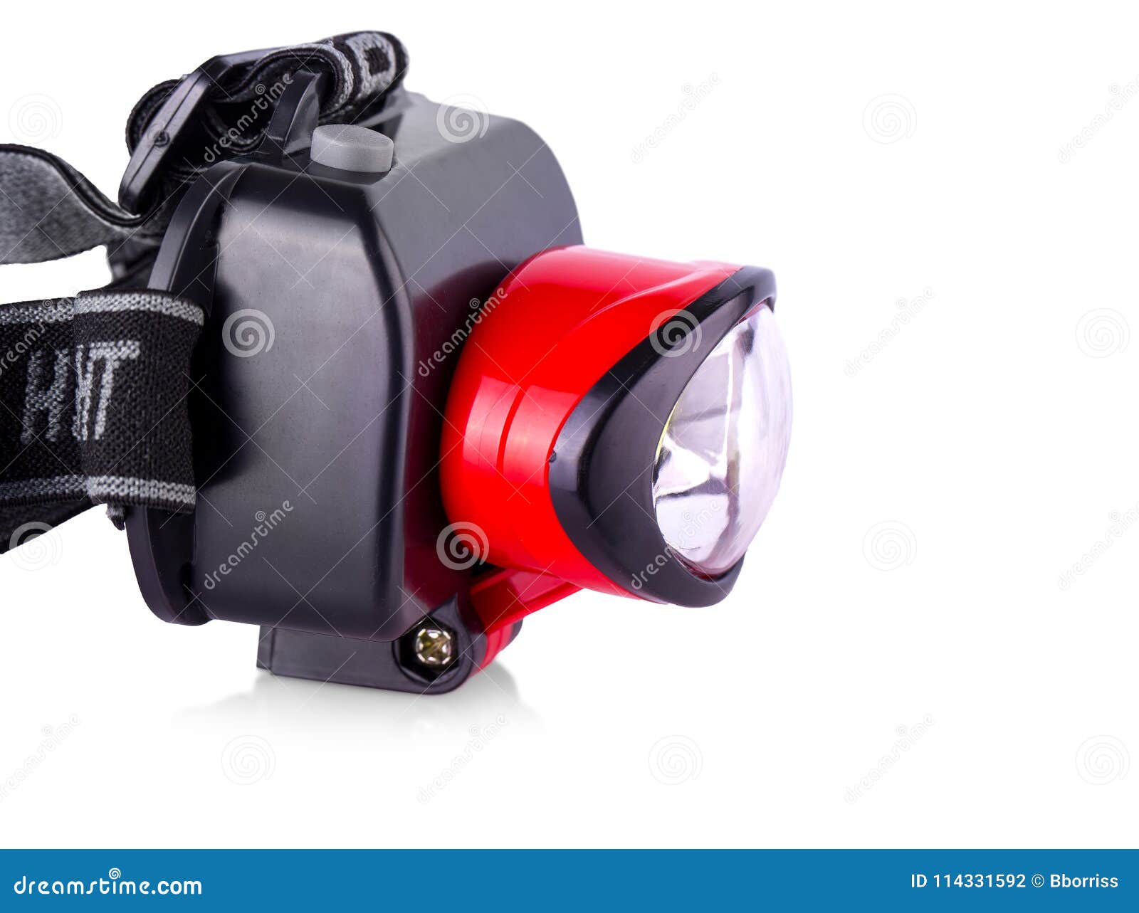 LED Headlamp Isolated on White Stock Photo - Image of headlamp, lite ...