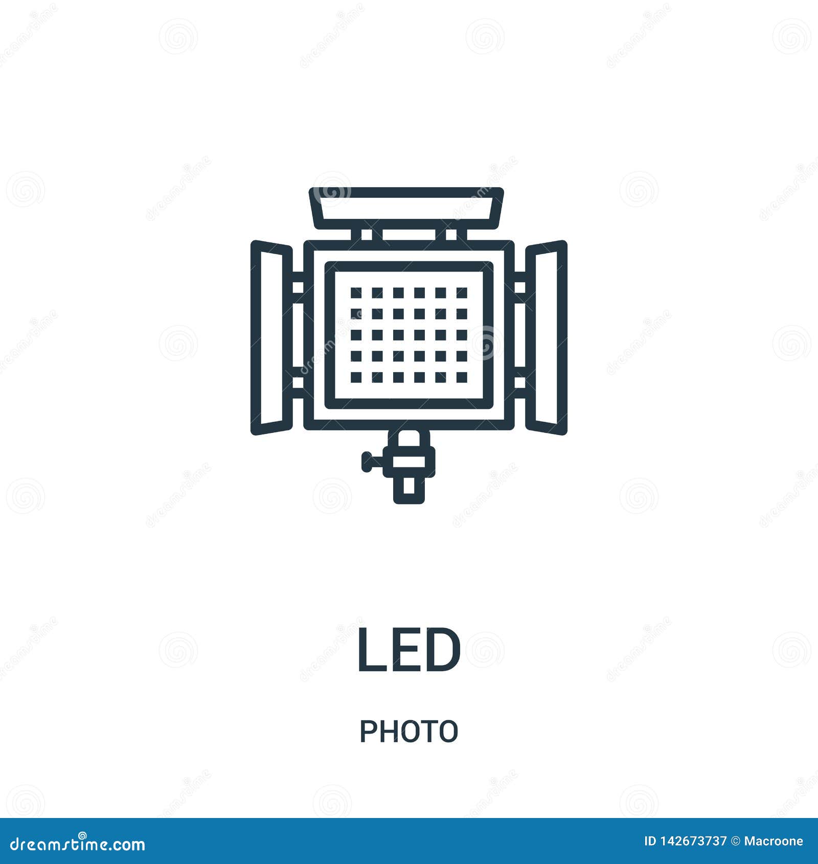 Led Icon Vector from Photo Collection. Thin Line Led Outline Icon ...