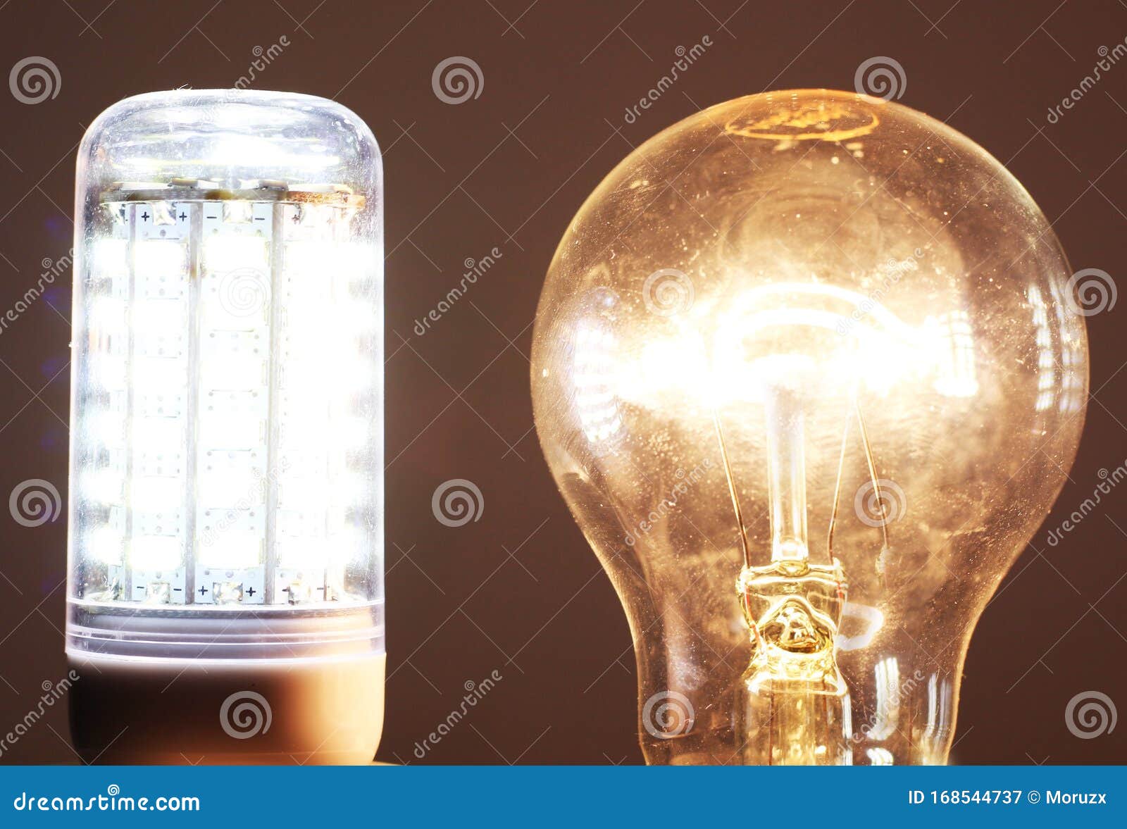 Energy Efficient LED Bulb. Illumination Energy Efficiency. Stock Image ...