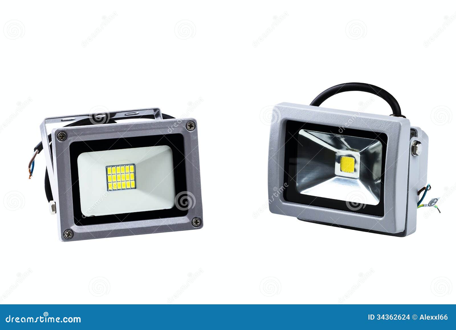 LED Industrial Searchlights Stock Photo - Image of construction ...