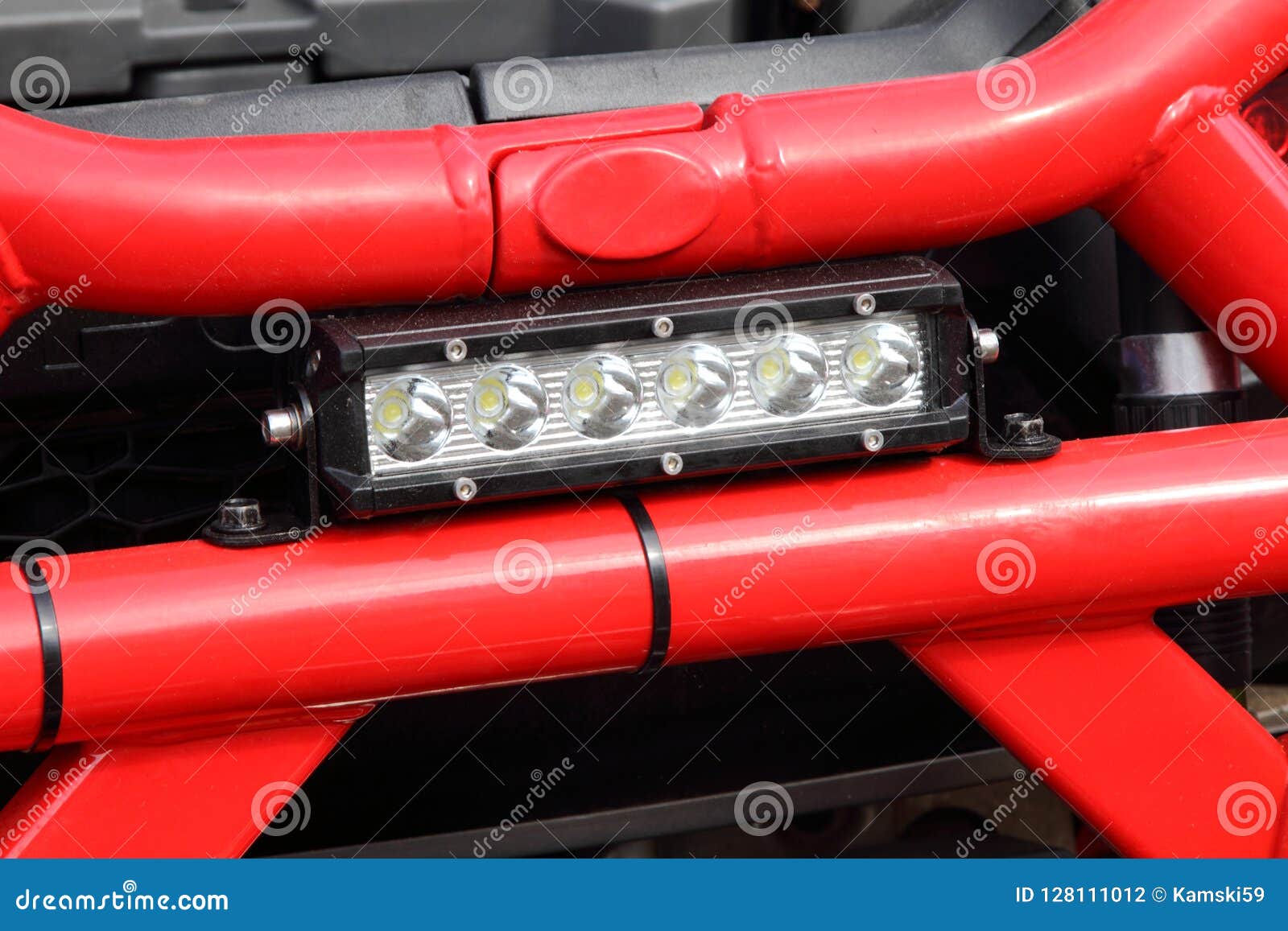 LED lamp of ATV. stock photo. Image of vehicle, transportation - 128111012