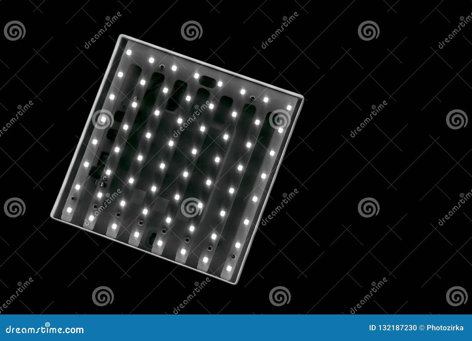 Led Lamp on Black Background Stock Photo - Image of light, lantern ...