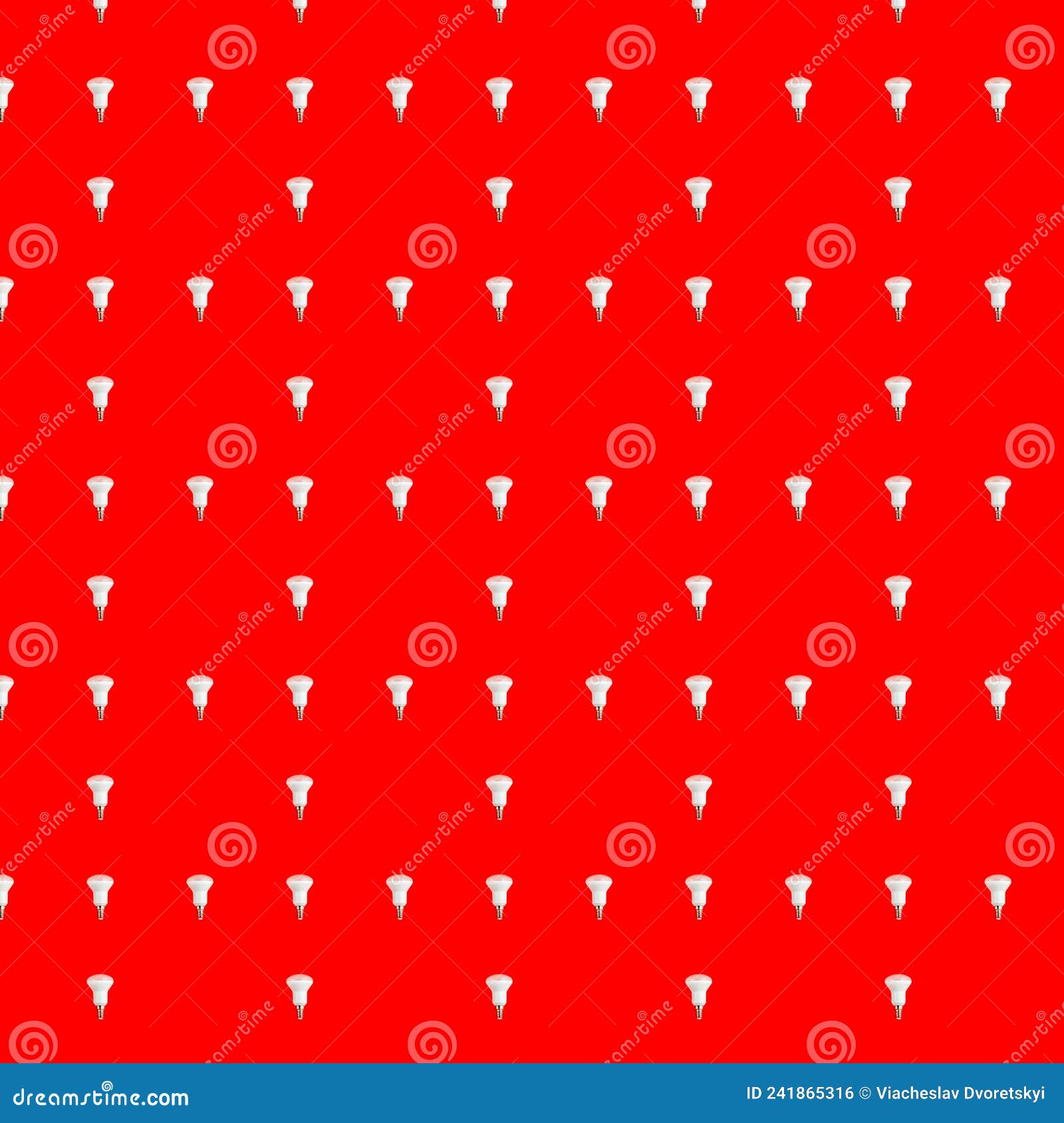Led Lamp Concept. Seamless Pattern Led Lamp on a Red Stock Illustration ...