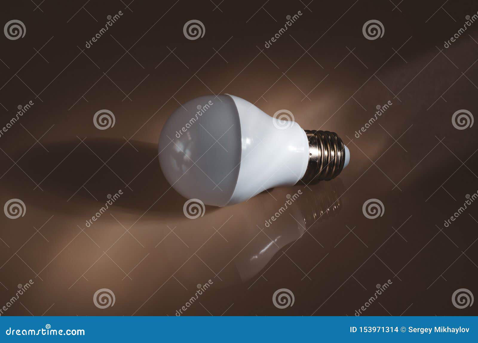 LED lamp in the dark stock photo. Image of bulb, innovation - 153971314