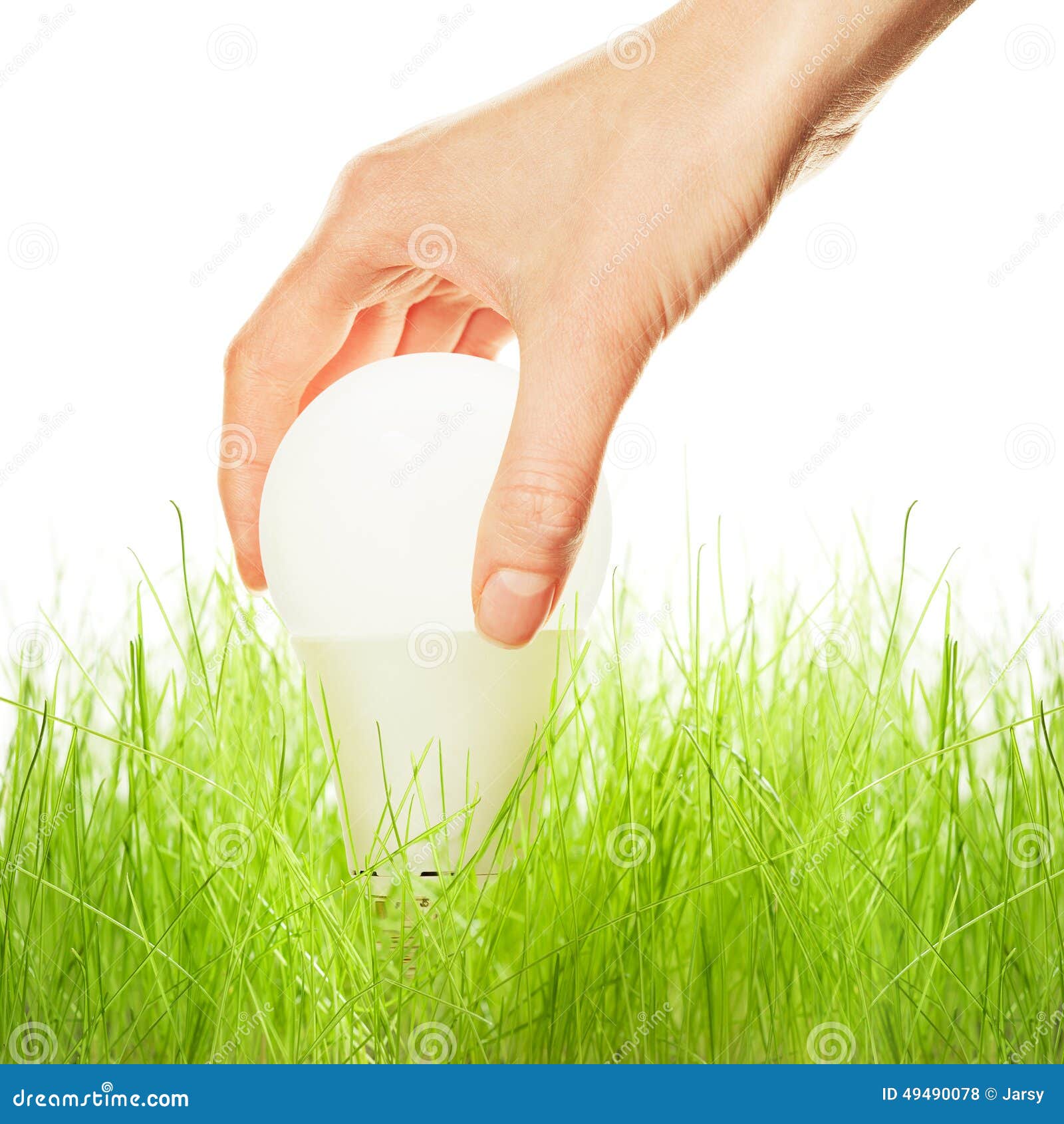 LED lamp stock photo. Image of global, idea, grass, future - 49490078