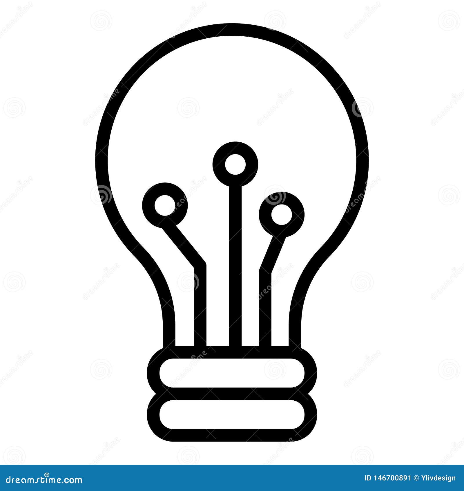 LED Lamp Icon, Outline Style Stock Vector - Illustration of outline ...