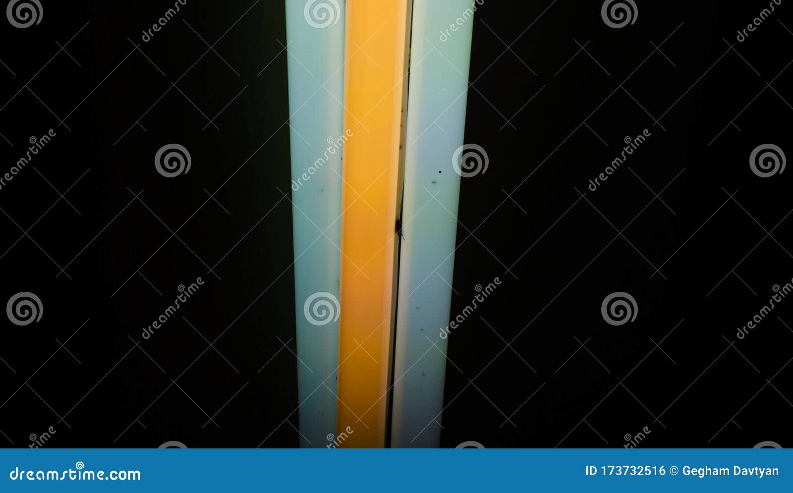 Led Lamp Lines Lighting on Black Background Stock Photo - Image of girl ...