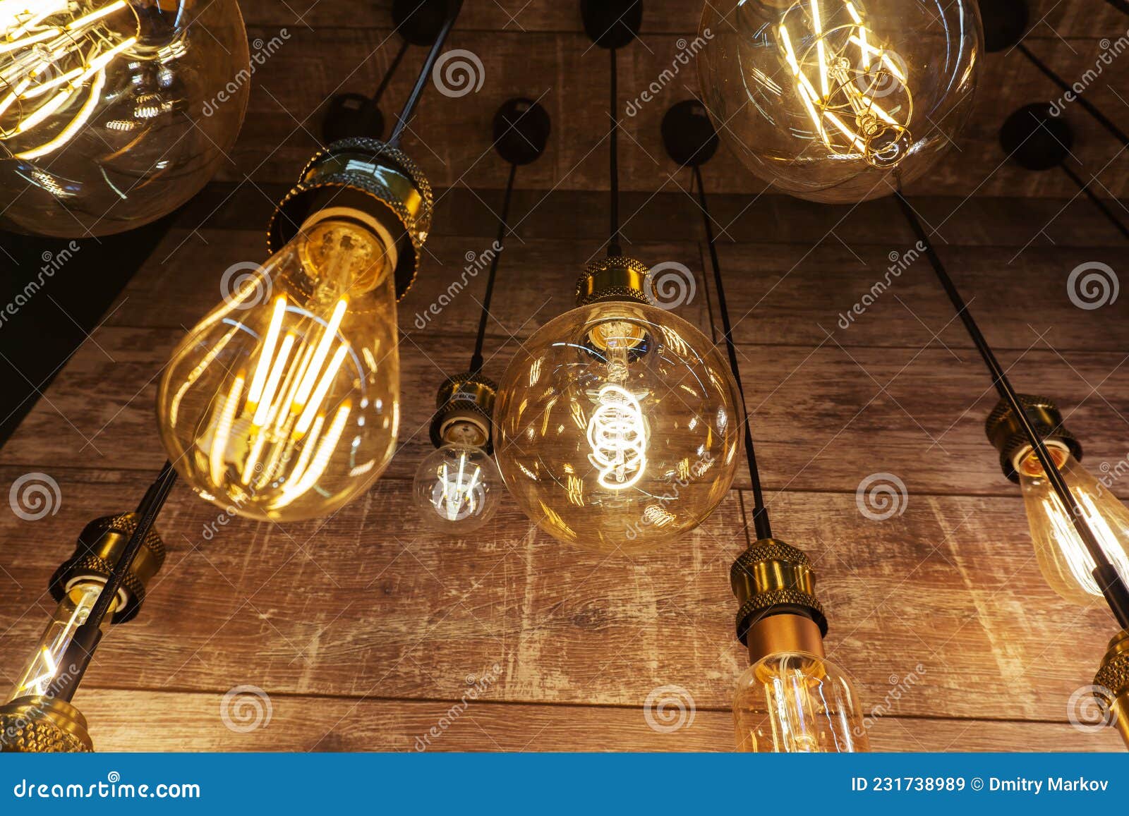 LED Lamp. Showcase in an Electrical Store Stock Image - Image of ...