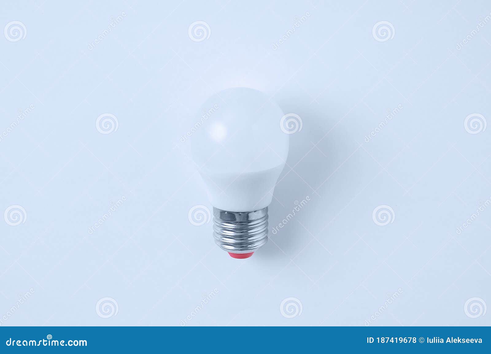 LED Lamp on White Background. View from Above. Electrical Accessories ...