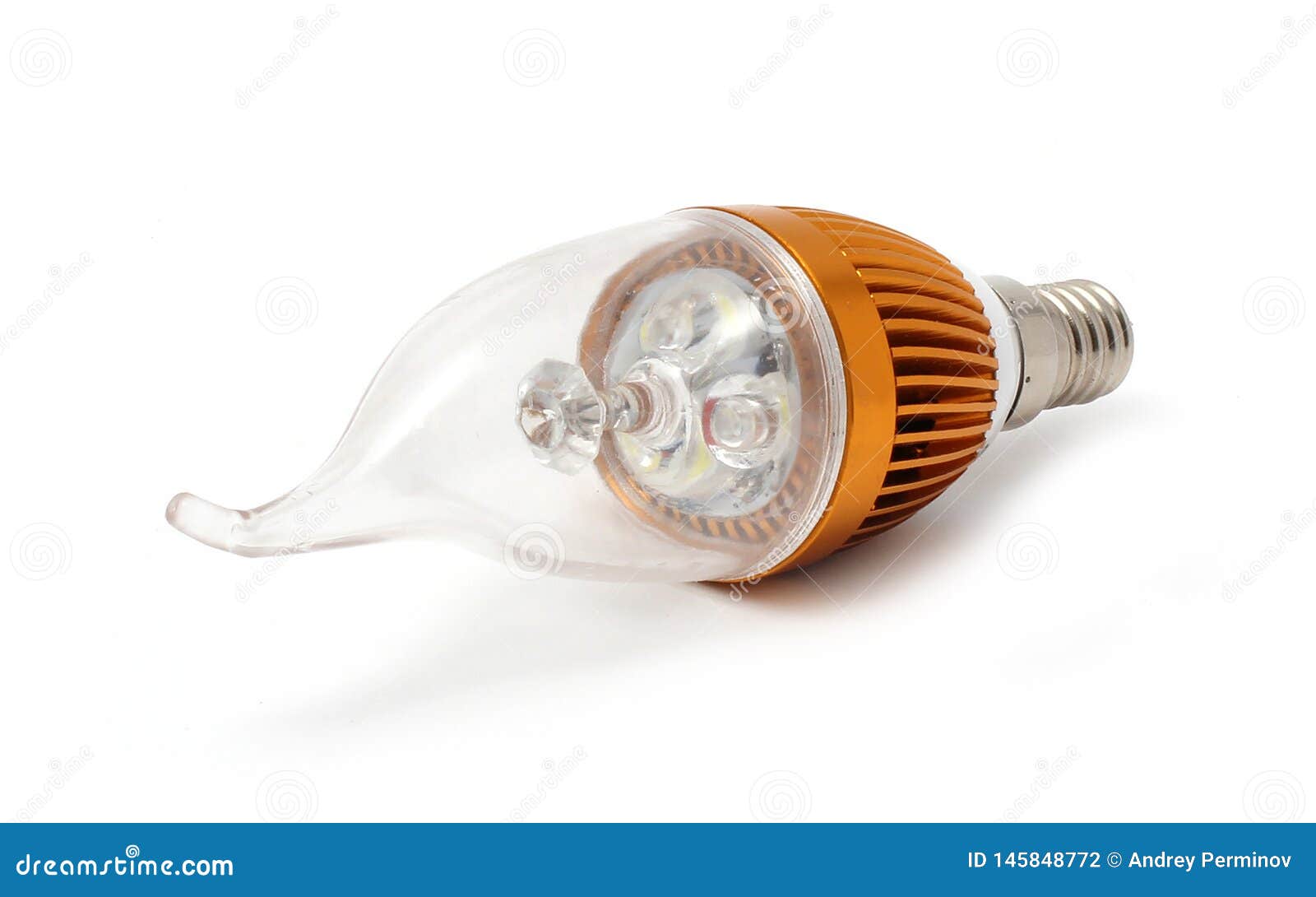 LED Lamps, Strip and Spotlight on White Background Stock Photo - Image ...