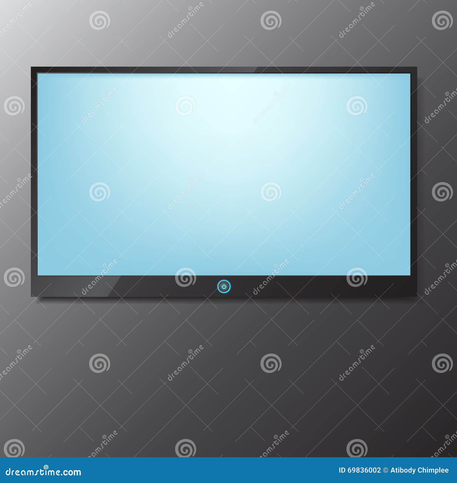 Big Screen 8K Tv Hanging On The Wall Of A Modern Room. 3D Illustration ...